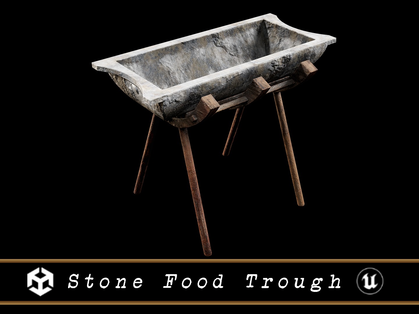 3D model Medieval Stone Food Trough VR / AR / low-poly | CGTrader