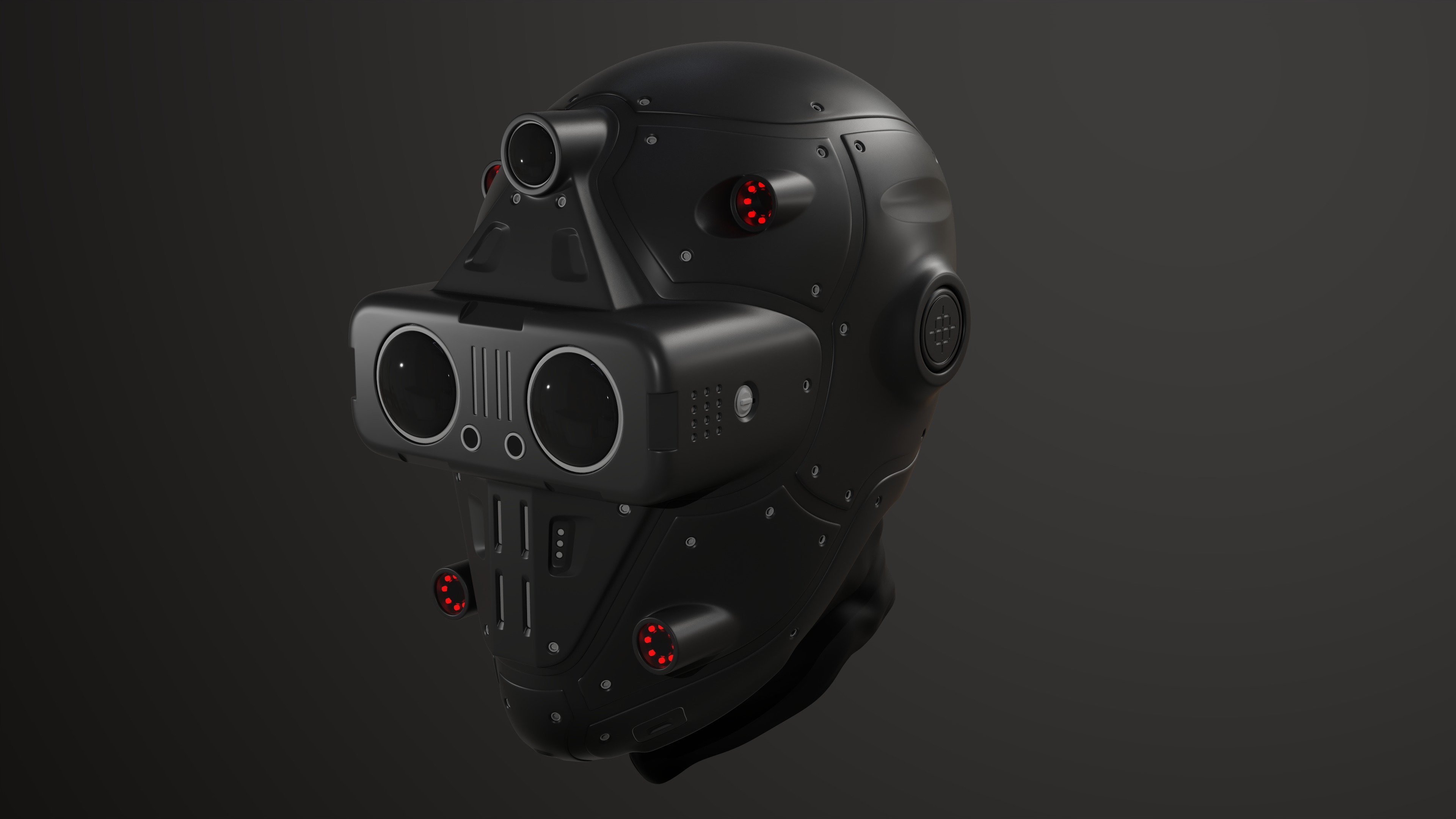 High-poly Mech head concept free 3D model | CGTrader
