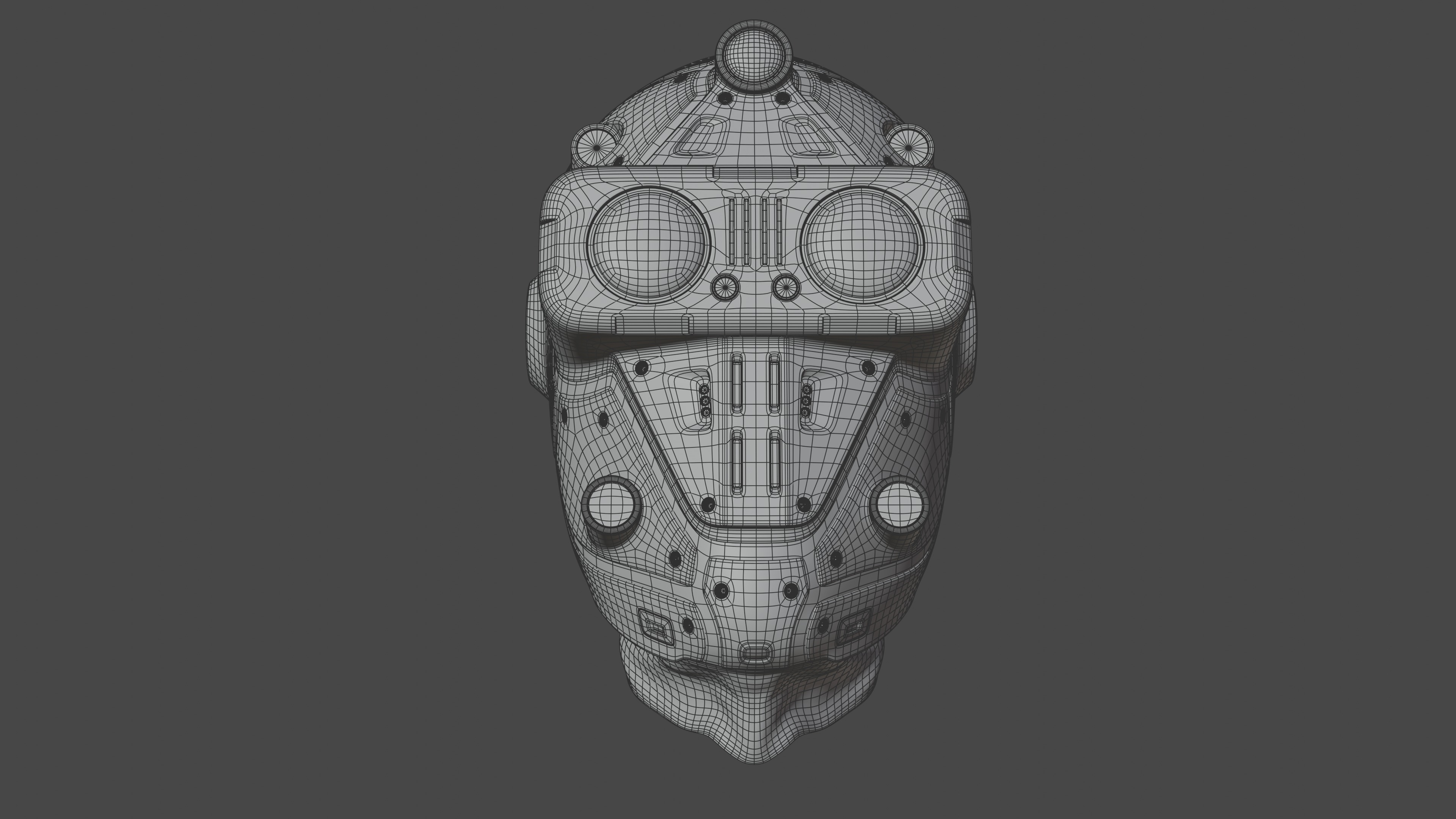 High-poly Mech head concept free 3D model | CGTrader