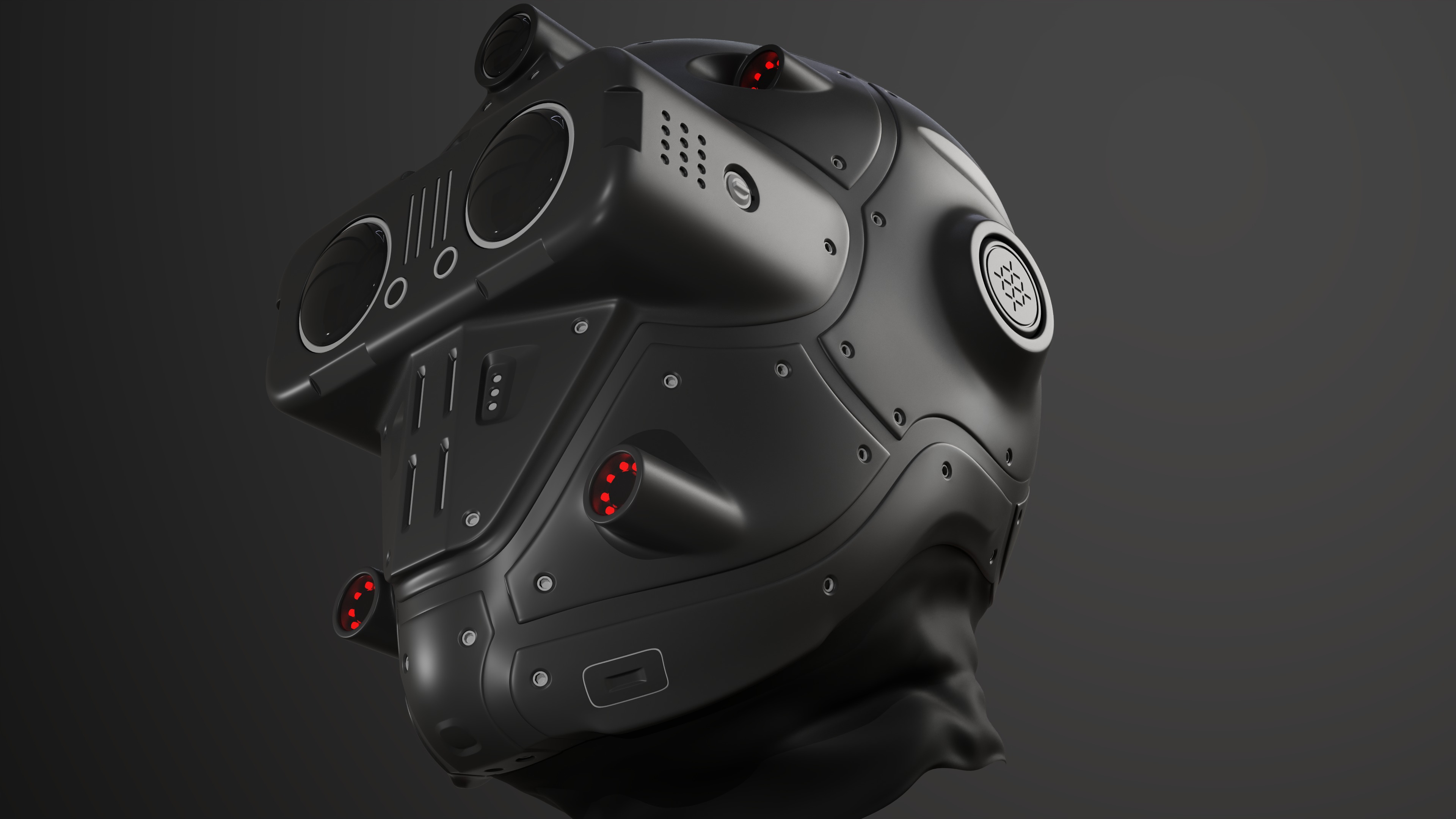 High-poly Mech head concept free 3D model | CGTrader