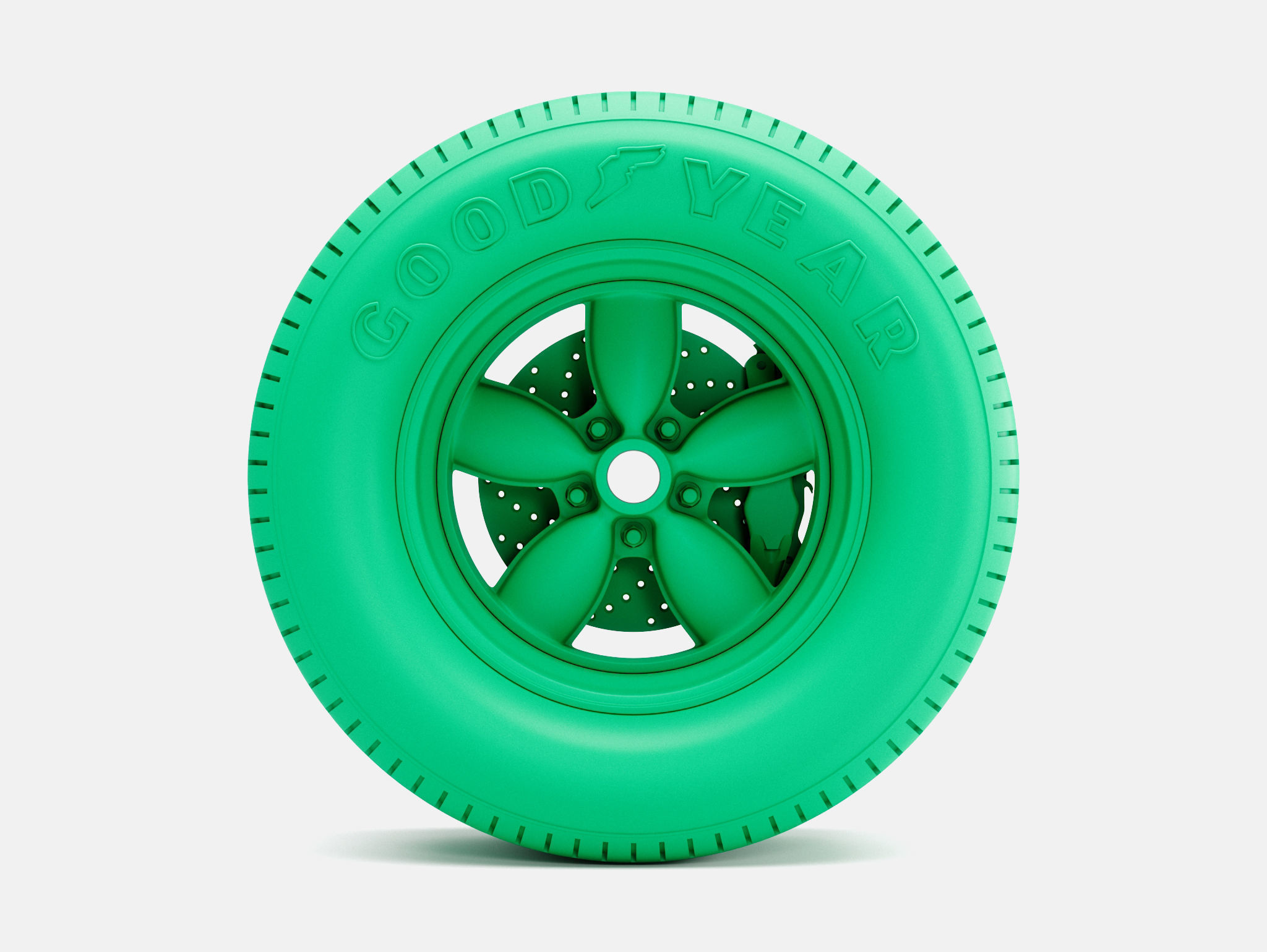 15x8 Daisy Wheel Goodyear Blue Streak 700 Tire 3D model 3D printable ...