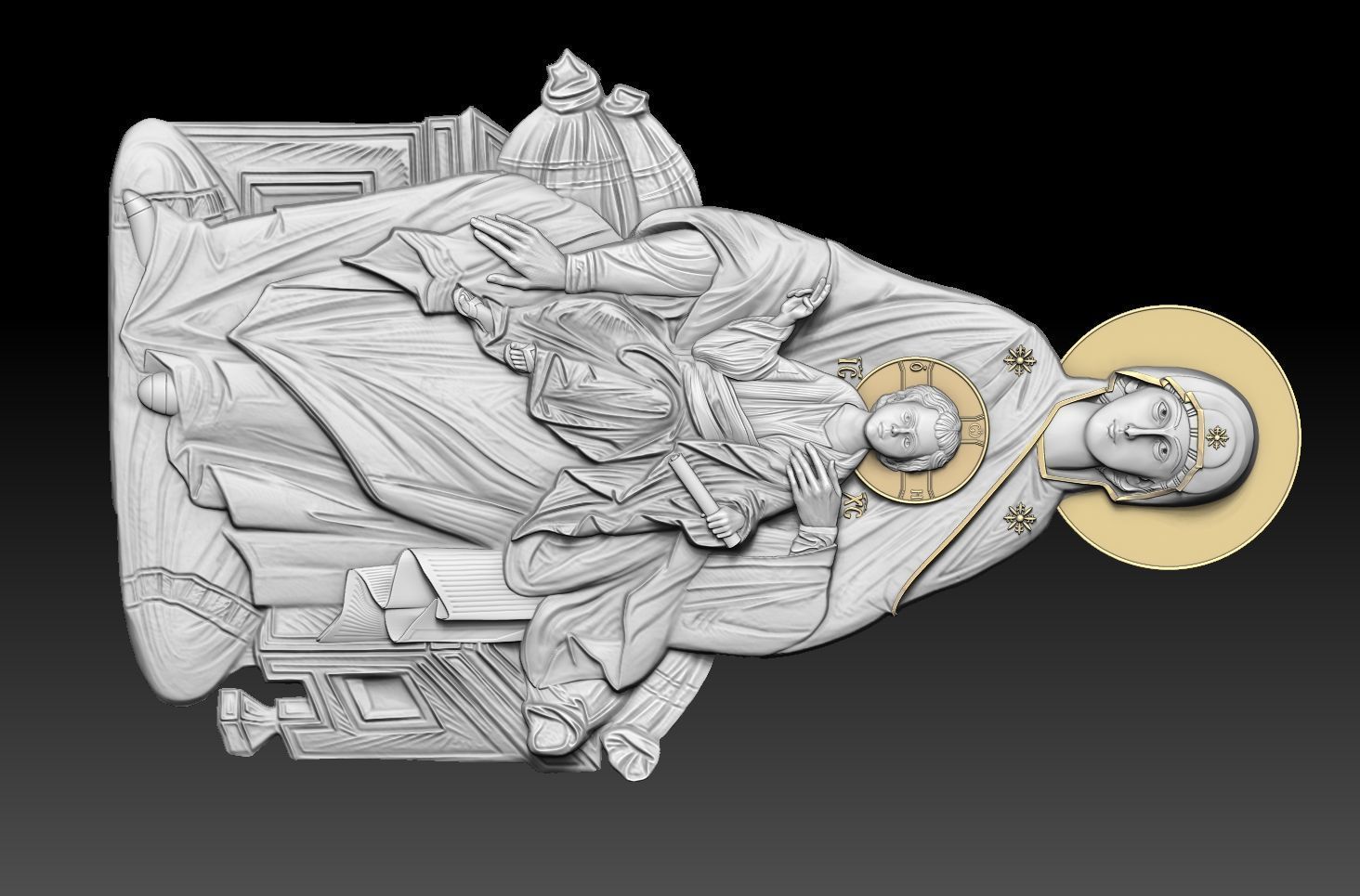 Panagia Enthrone Vrefokratousa HOLY MARY 3D model 3D printable | CGTrader