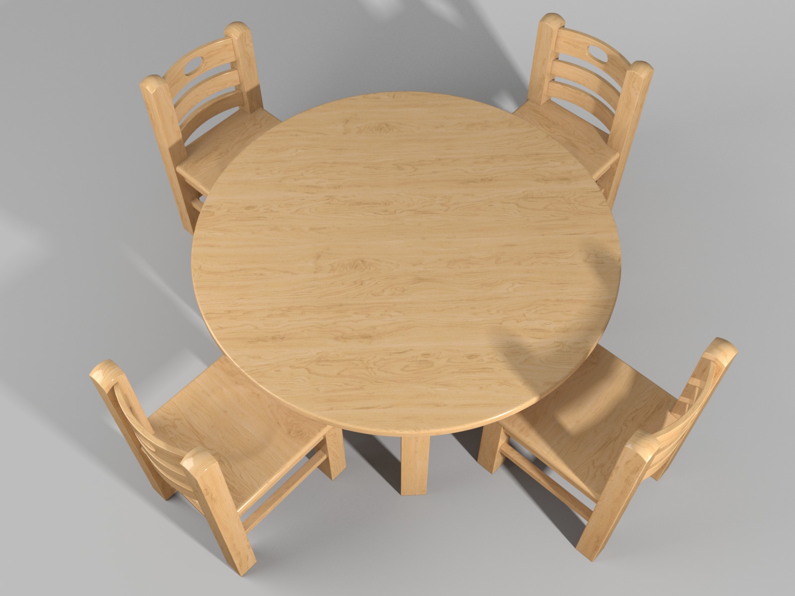 Table and Chairs For Preschool Kids 3D model | CGTrader