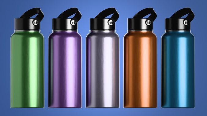 3D model low poly water bottle VR / AR / low-poly | CGTrader