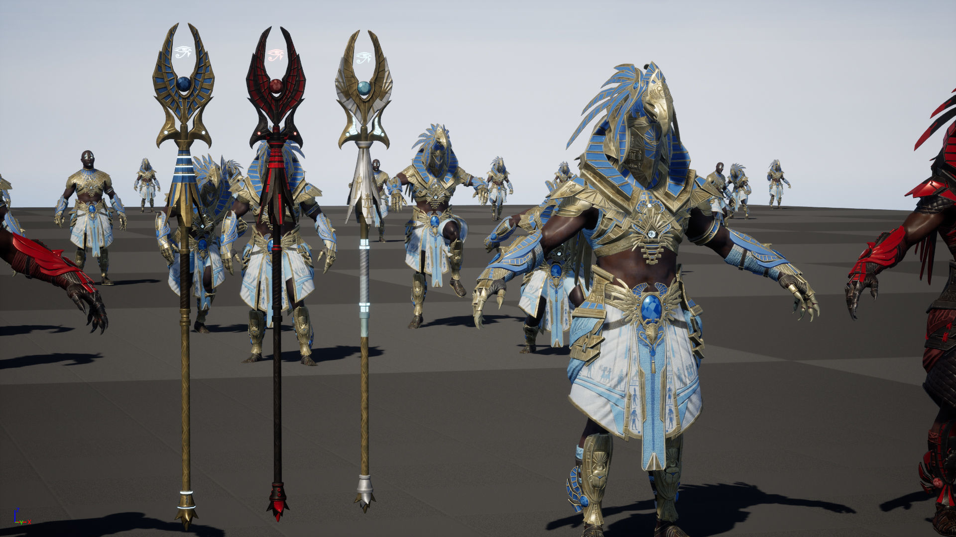 3D model Egyptian Gods Gor VR / AR / low-poly rigged animated | CGTrader