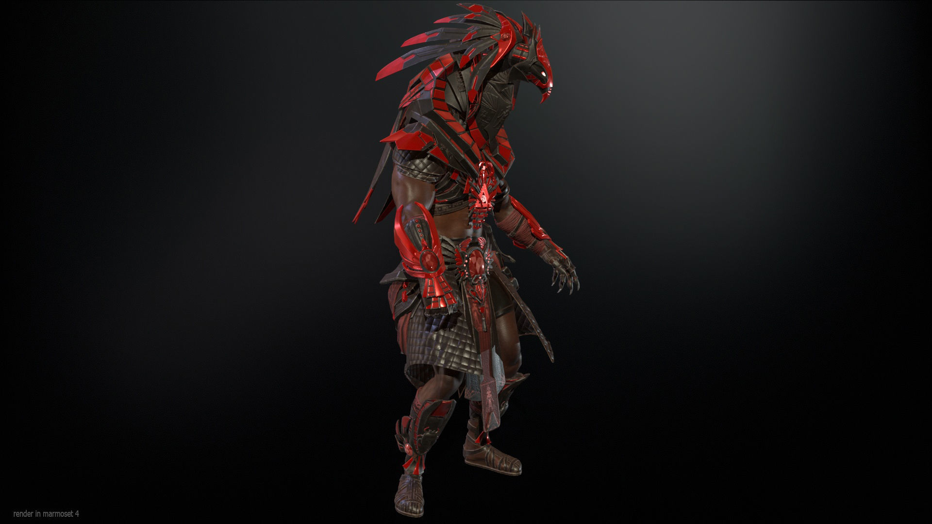 3D model Egyptian Gods Gor VR / AR / low-poly rigged animated | CGTrader