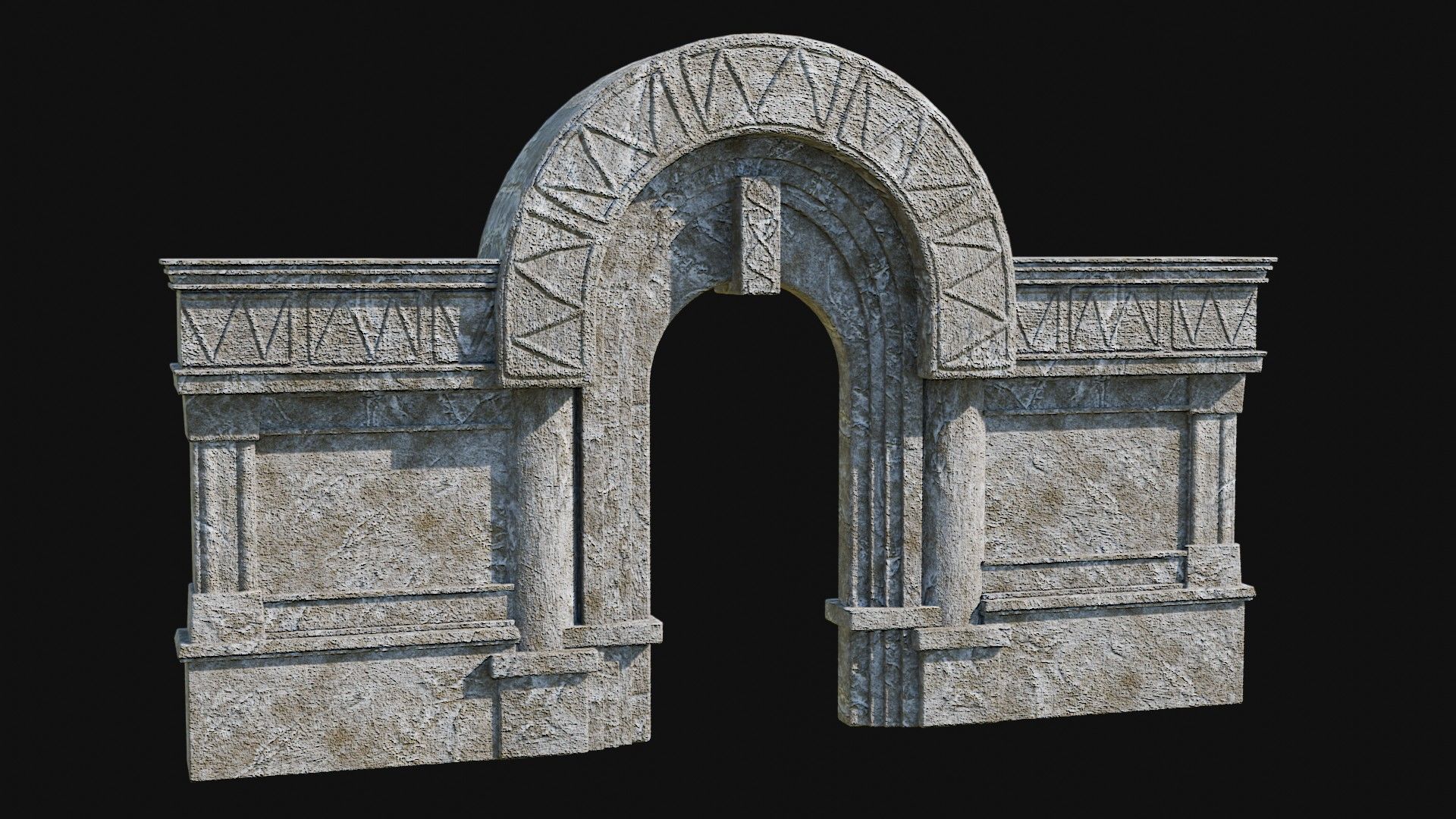 3D model STONE PORTAL GATE STAIRS ROCK TELEPORT PLACE ORNAMENT ...