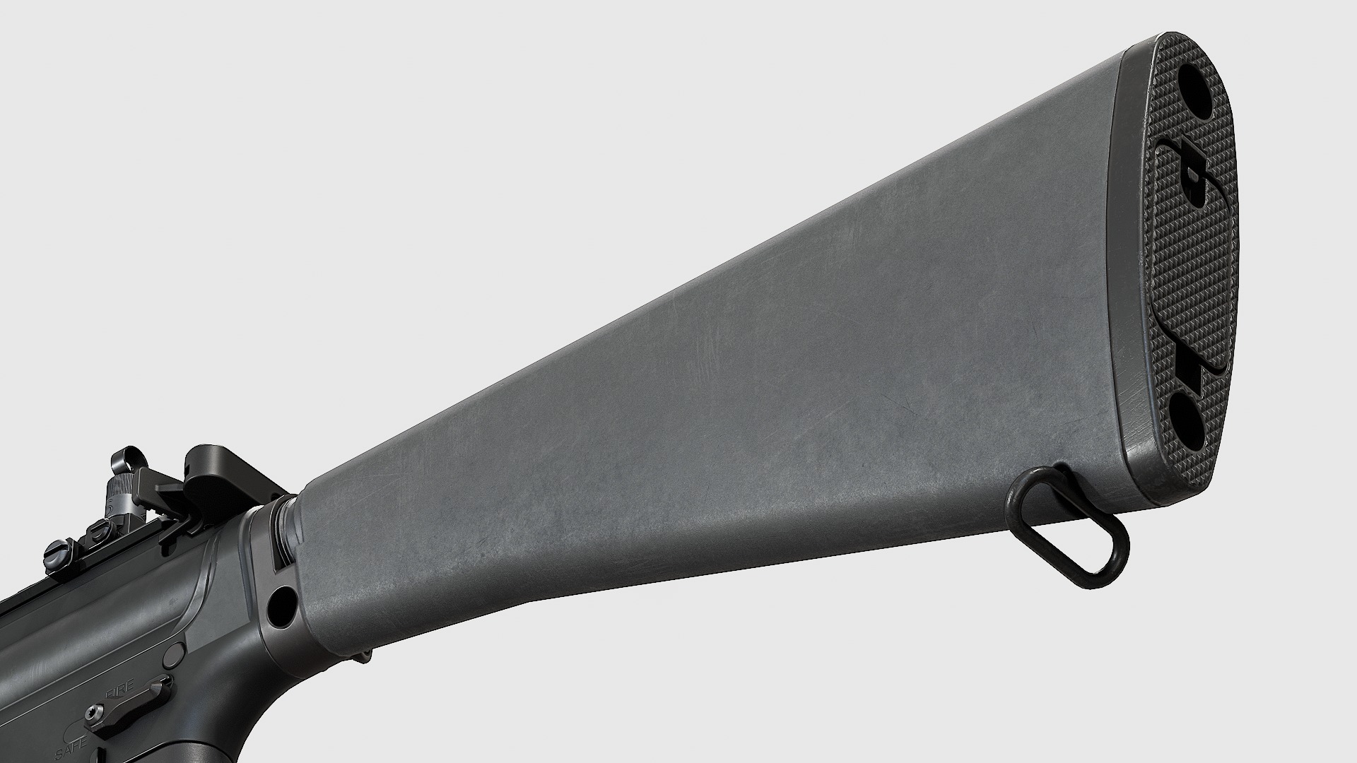 3D model A2 Buttstock - Replica VR / AR / low-poly | CGTrader