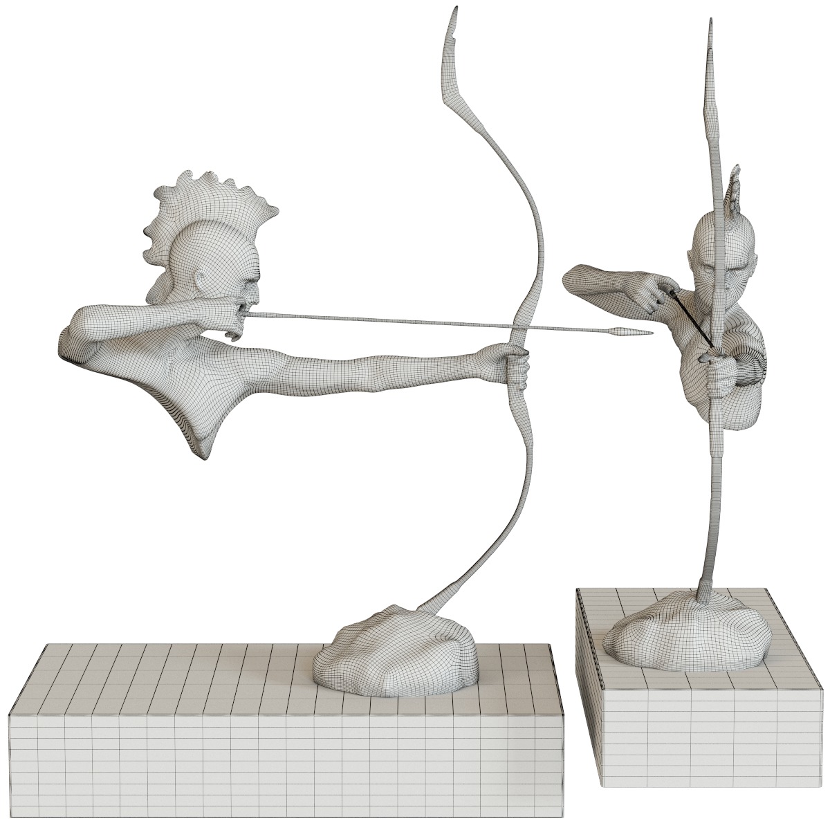 Archer indian sculpture 3D model | CGTrader