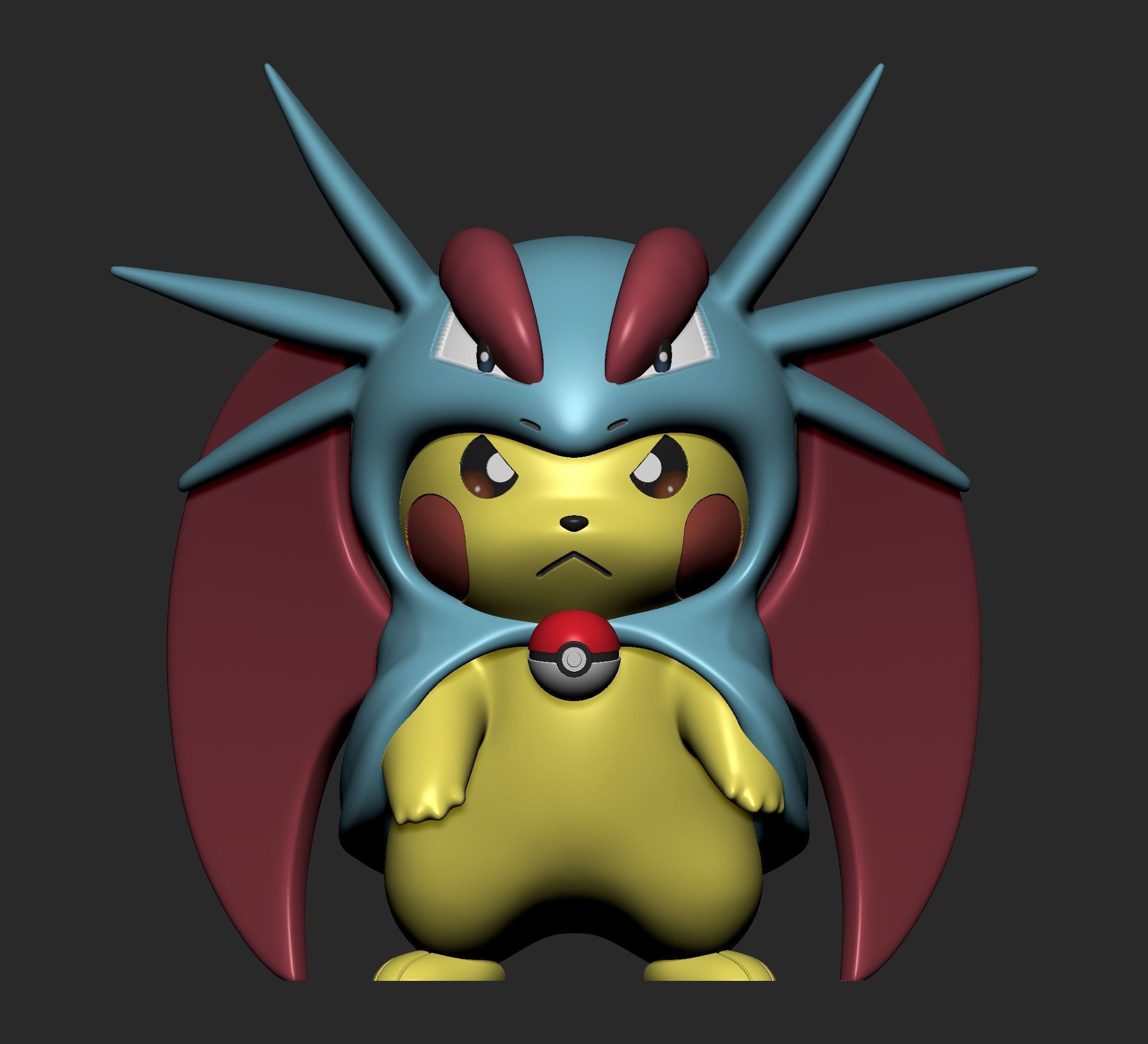 Pokemon - Pikachu Salamence Cosplay free 3D model 3D printable | CGTrader