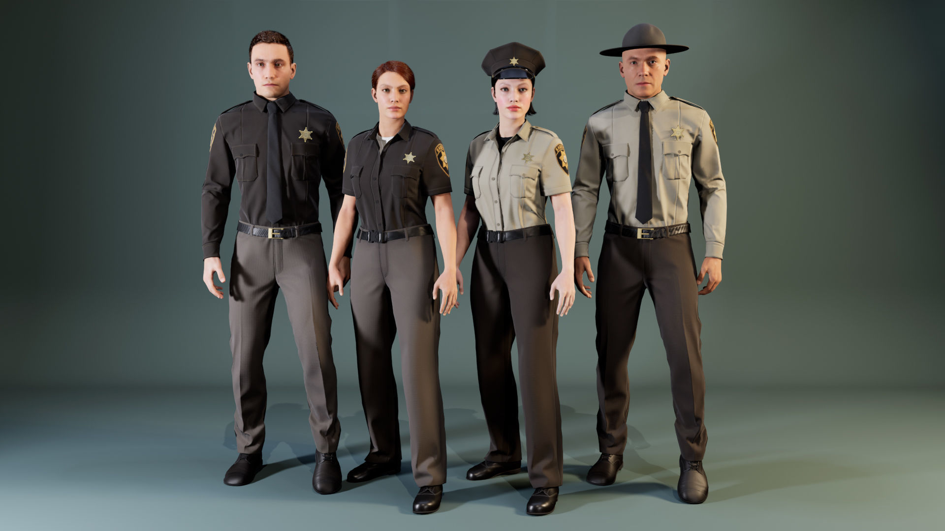 3D model Sheriff Uniform For MetaHuman - Game Ready Clothing - Rigged ...
