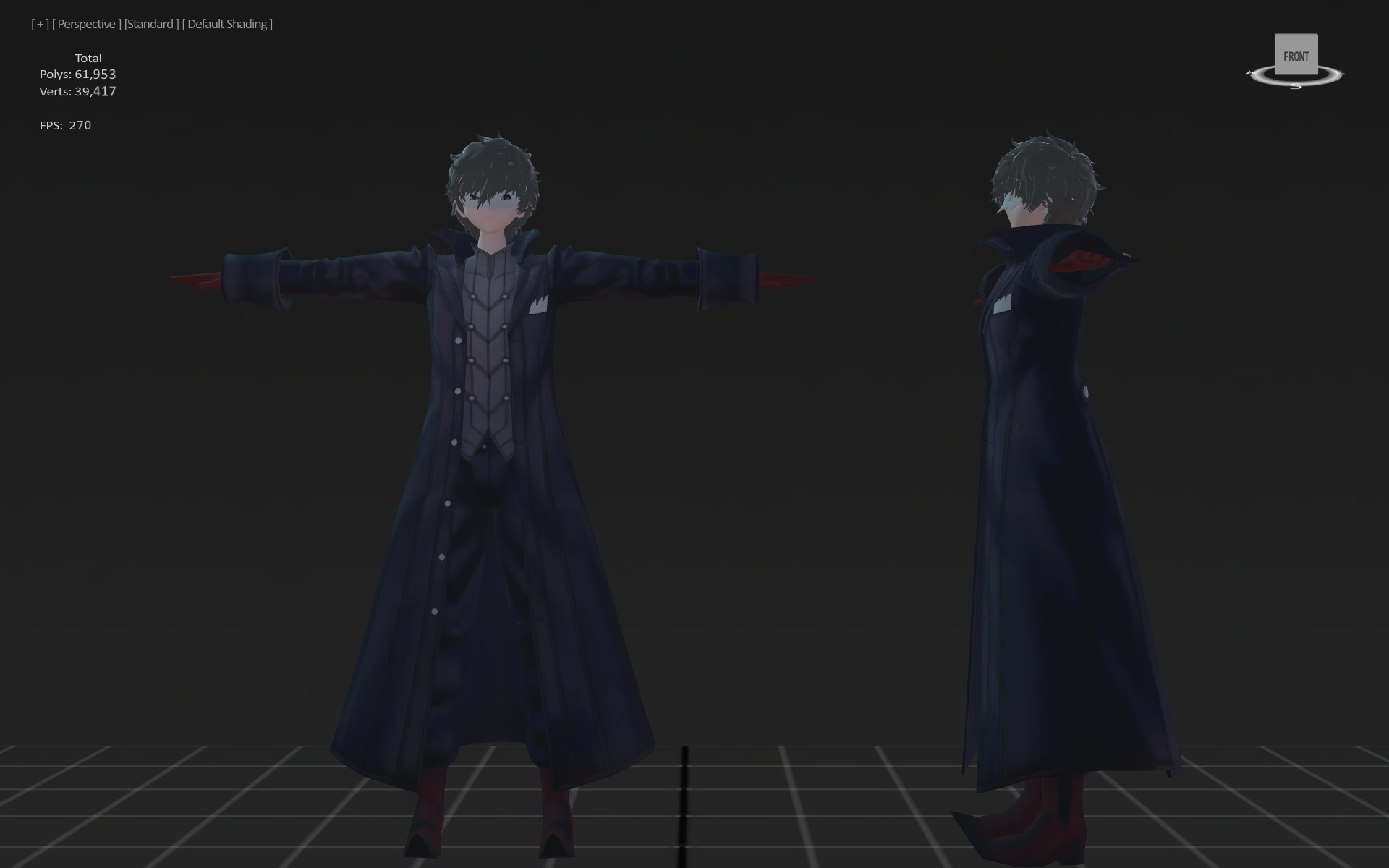 3D model 3DsMax Biped model Persona5 Joker Battle VR / AR / low-poly ...