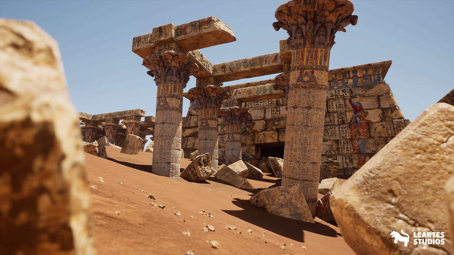 3D model The Grand Egyptian Temple Environment VR / AR / low-poly ...