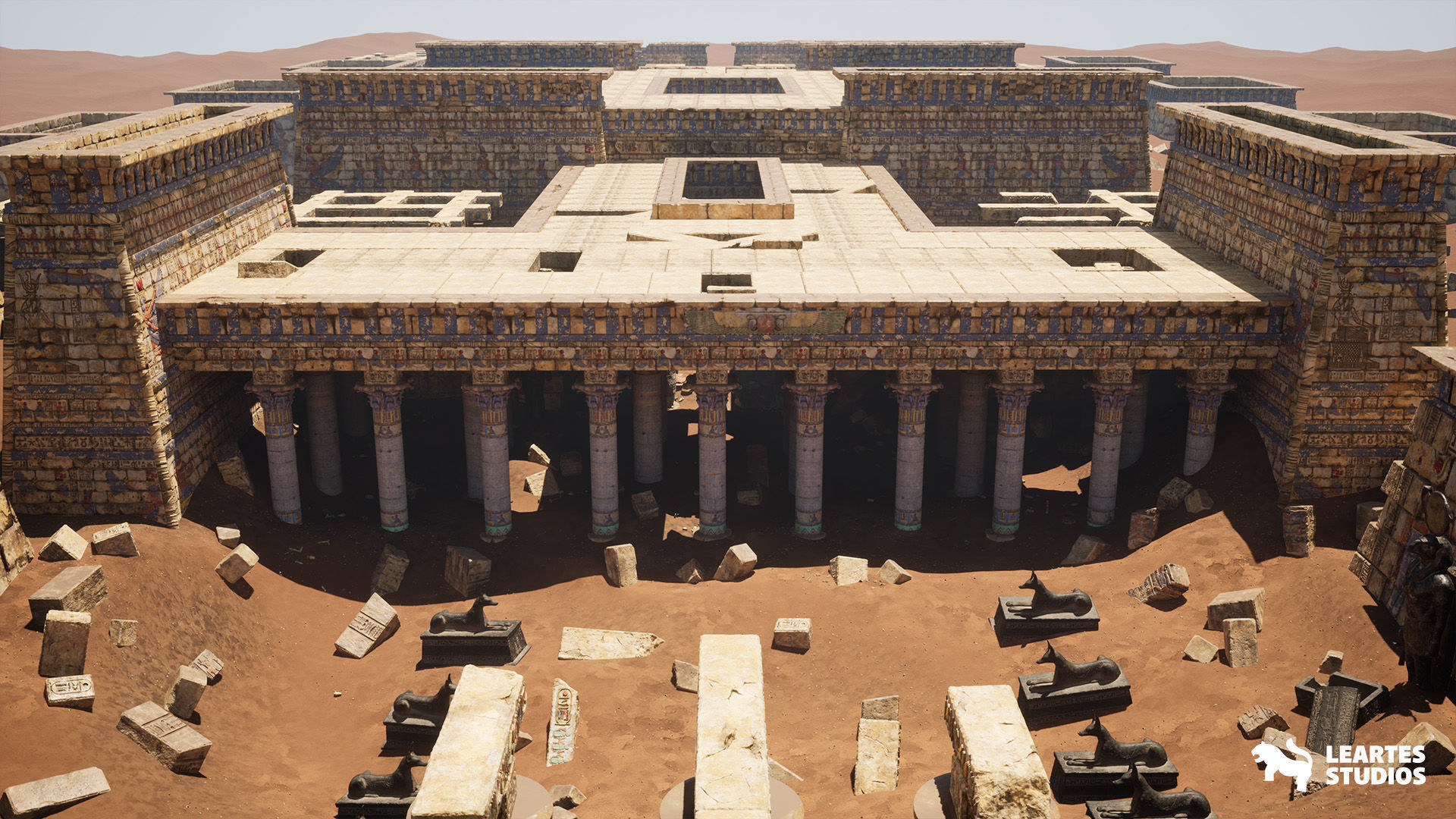 3D model The Grand Egyptian Temple Environment VR / AR / low-poly ...