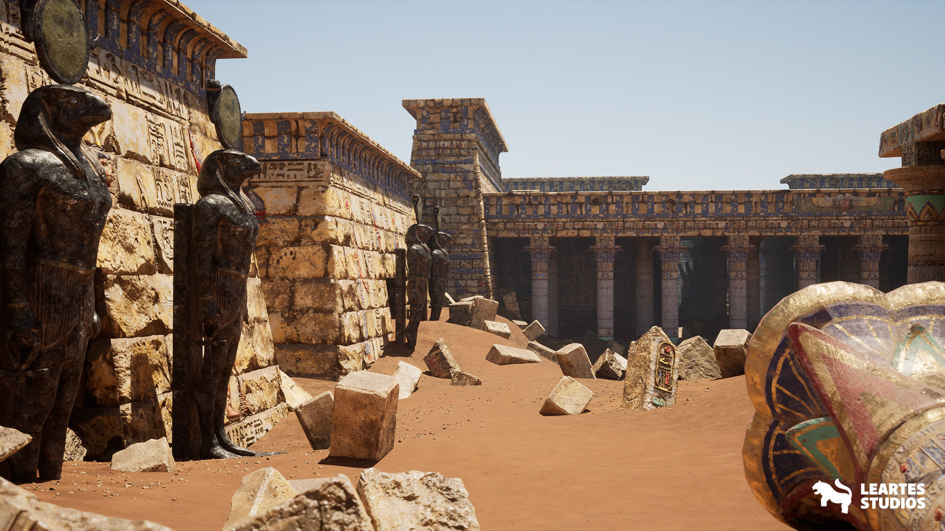 3D model The Grand Egyptian Temple Environment VR / AR / low-poly ...
