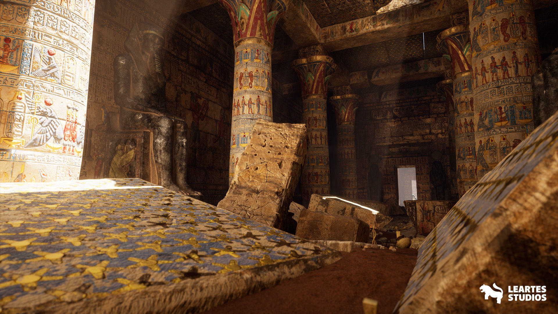 3D model The Grand Egyptian Temple Environment VR / AR / low-poly ...