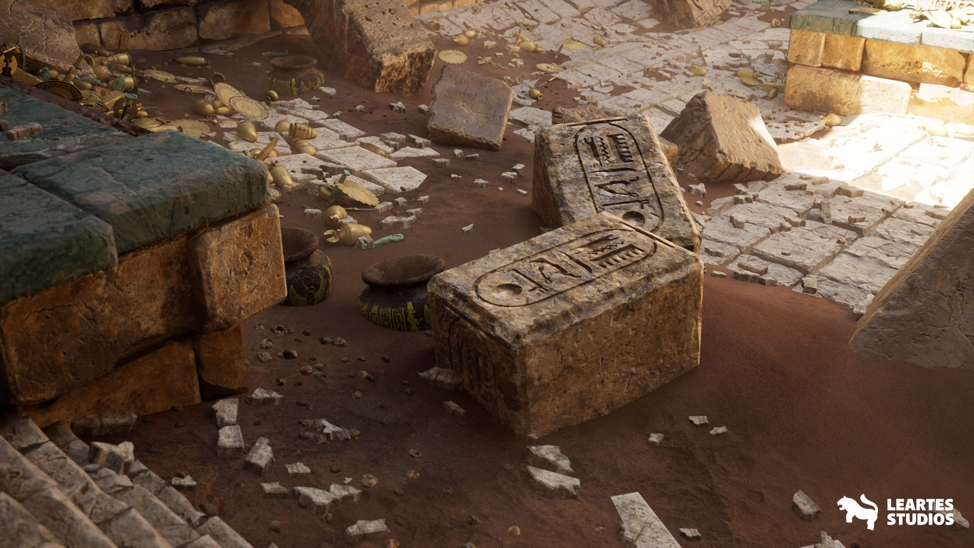 3D model The Grand Egyptian Temple Environment VR / AR / low-poly ...