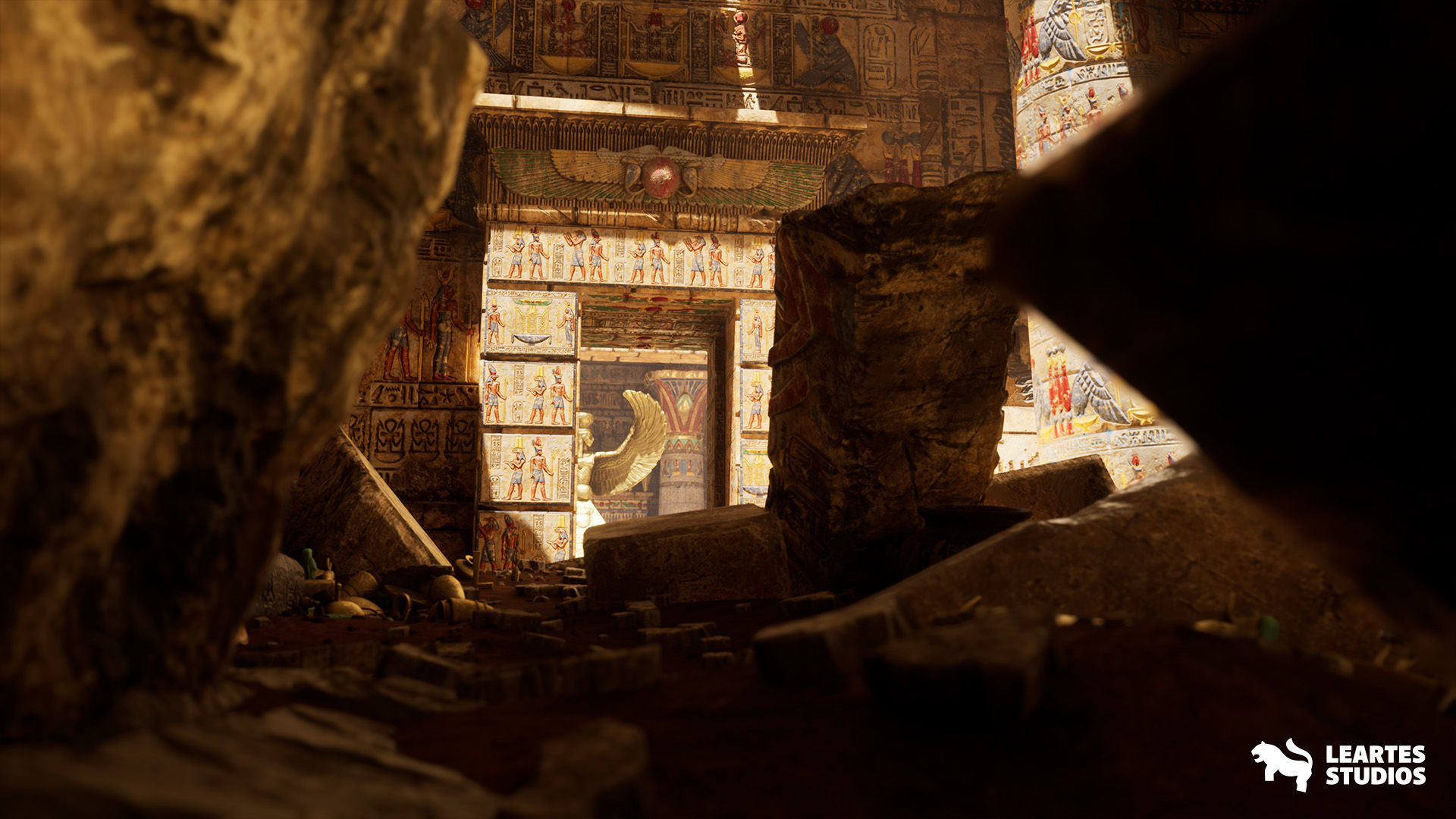 3D model The Grand Egyptian Temple Environment VR / AR / low-poly ...