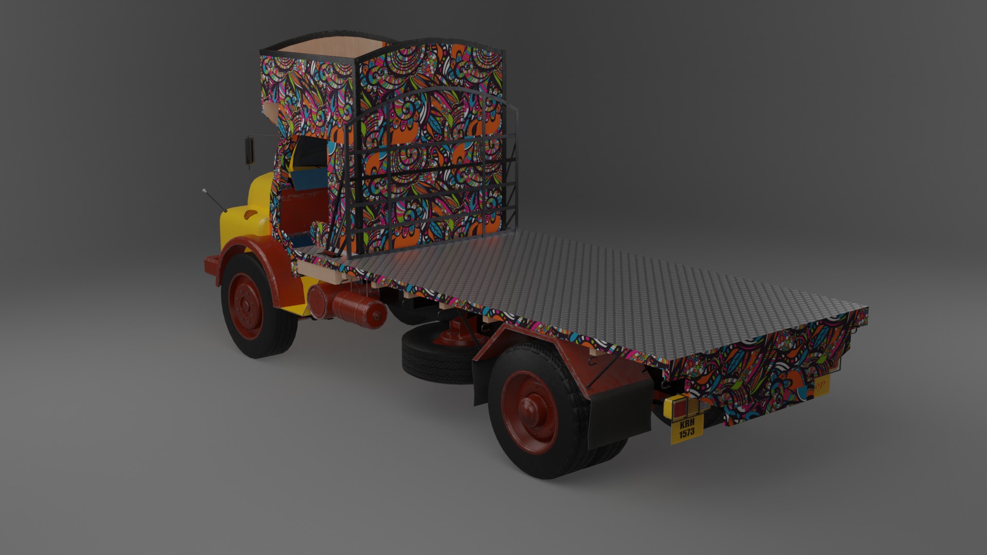 3D model OLD INDIAN LORRY VR / AR / low-poly | CGTrader