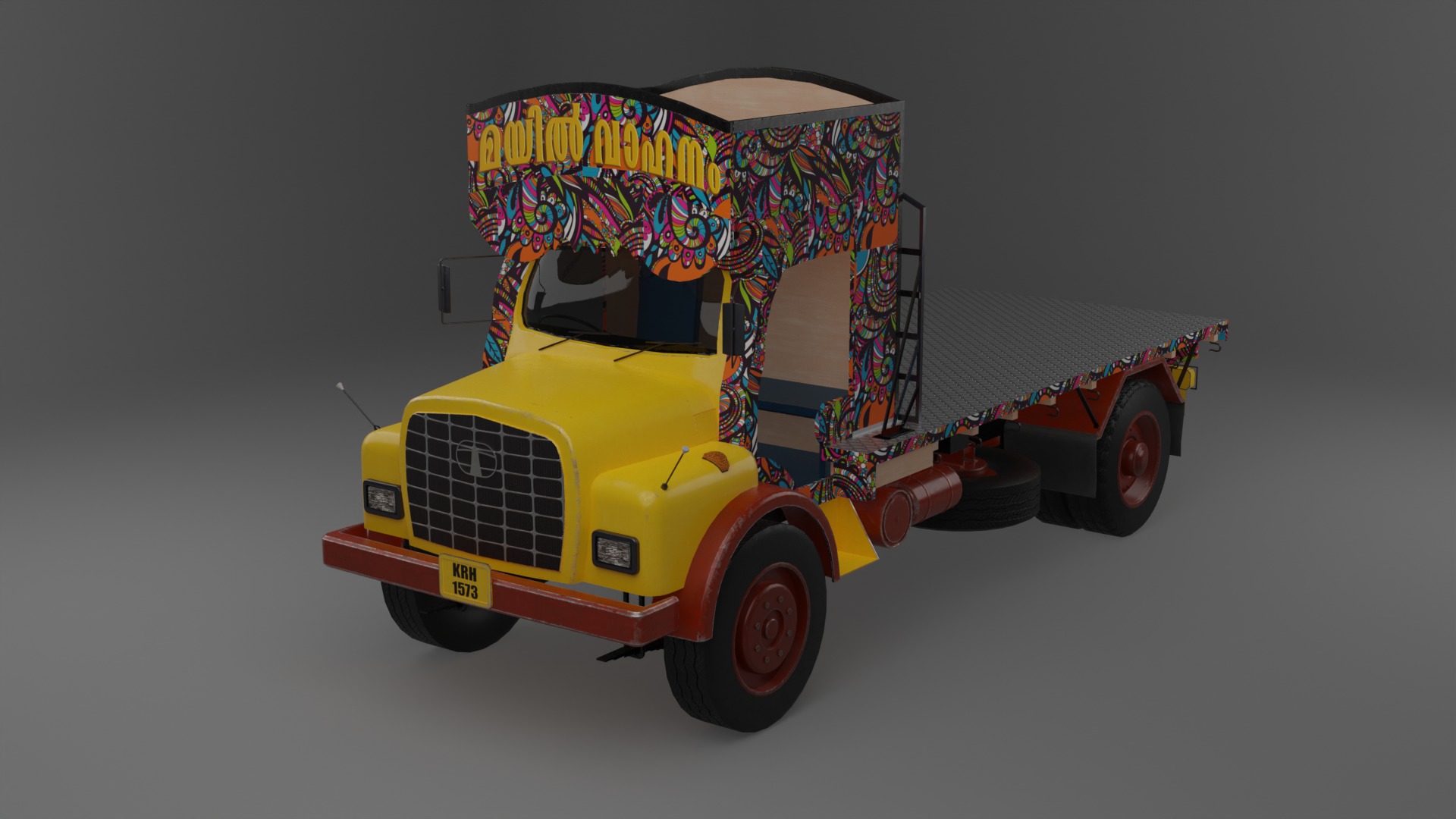 3D model OLD INDIAN LORRY VR / AR / low-poly | CGTrader