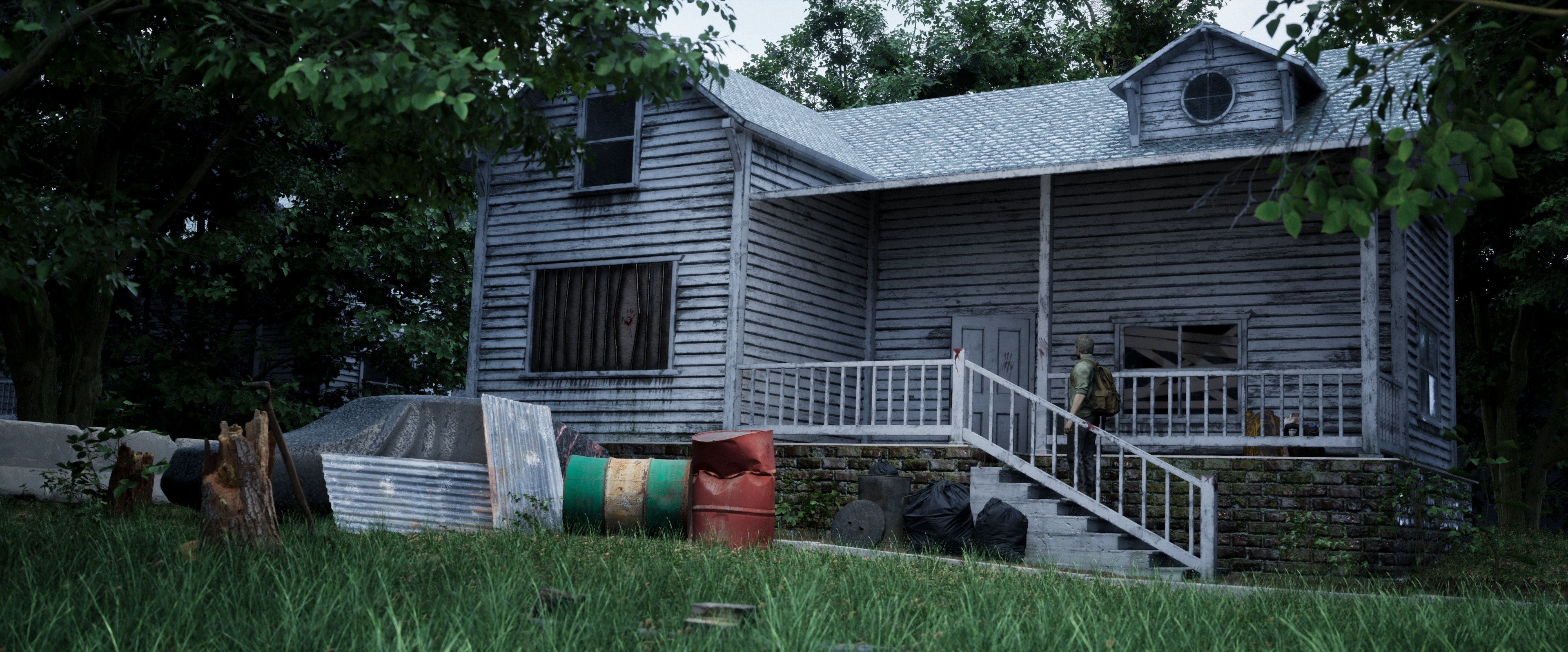 Abandoned House Exterior 3d Model free VR / AR / low-poly 3D model ...