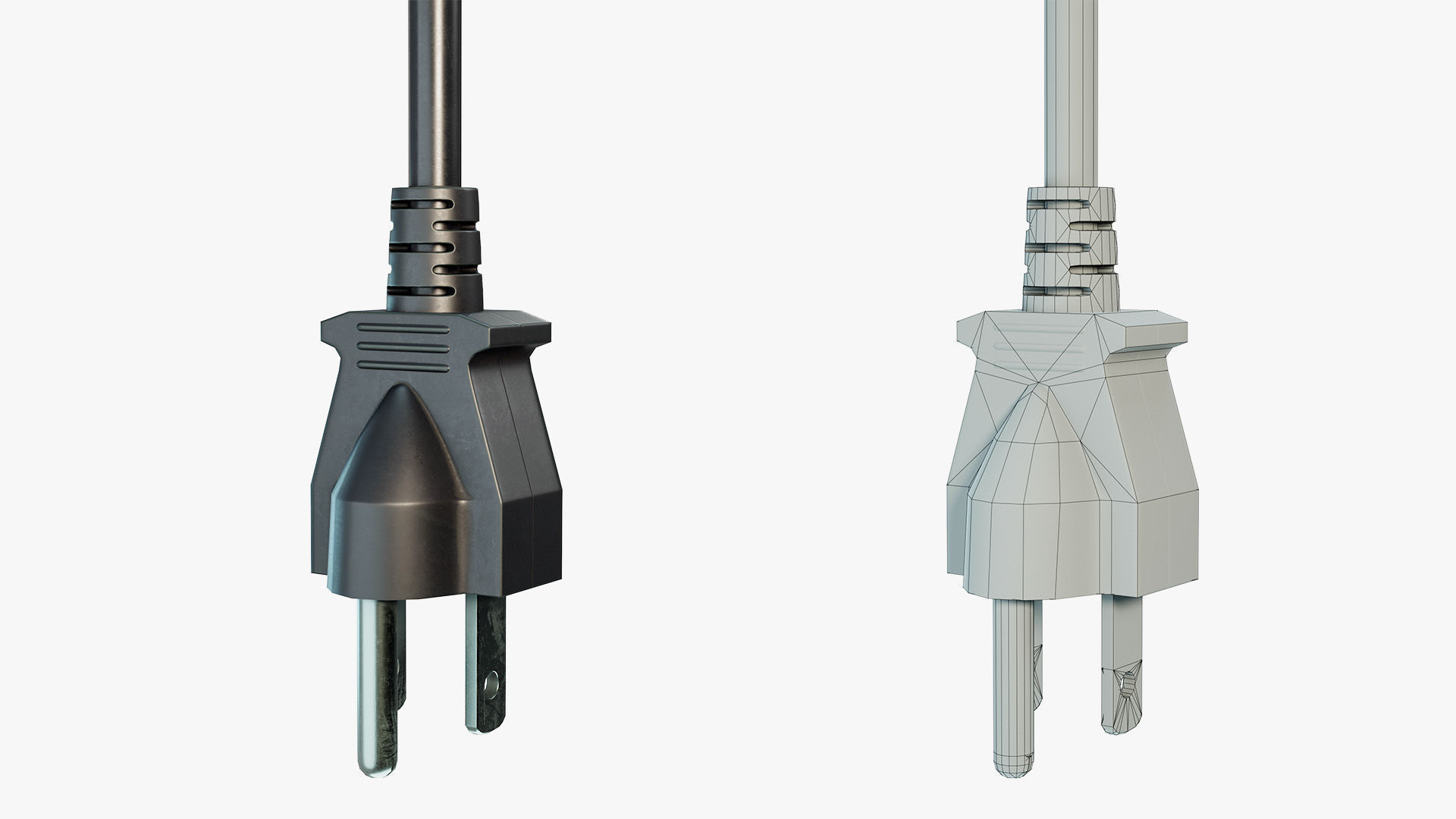 3D model Electrical plug Type B VR / AR / low-poly | CGTrader