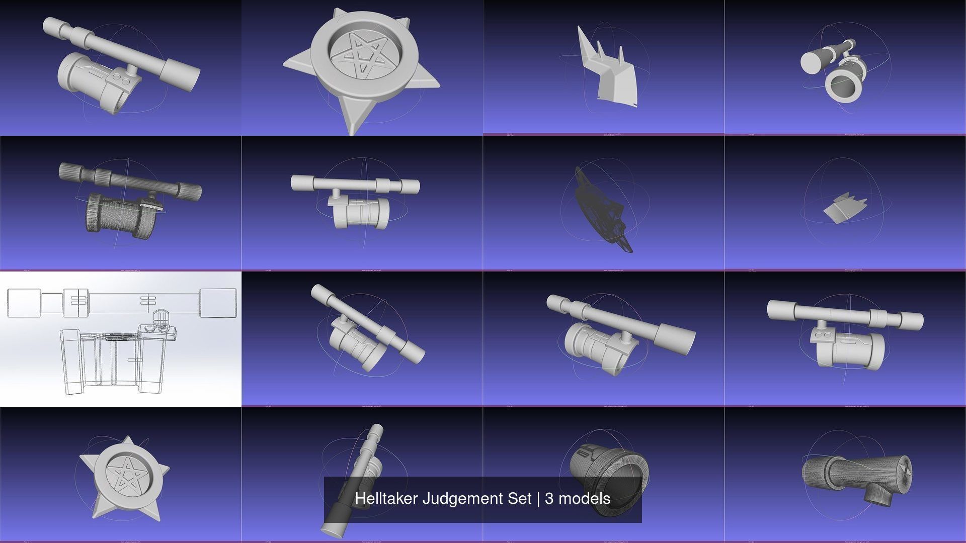 Helltaker Judgement Set 3D Model Collection 3D printable | CGTrader