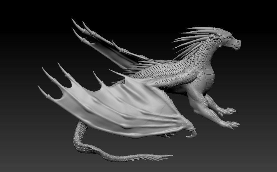Dragon of Ice Tribe from Wings of Fire 3D model 3D printable | CGTrader