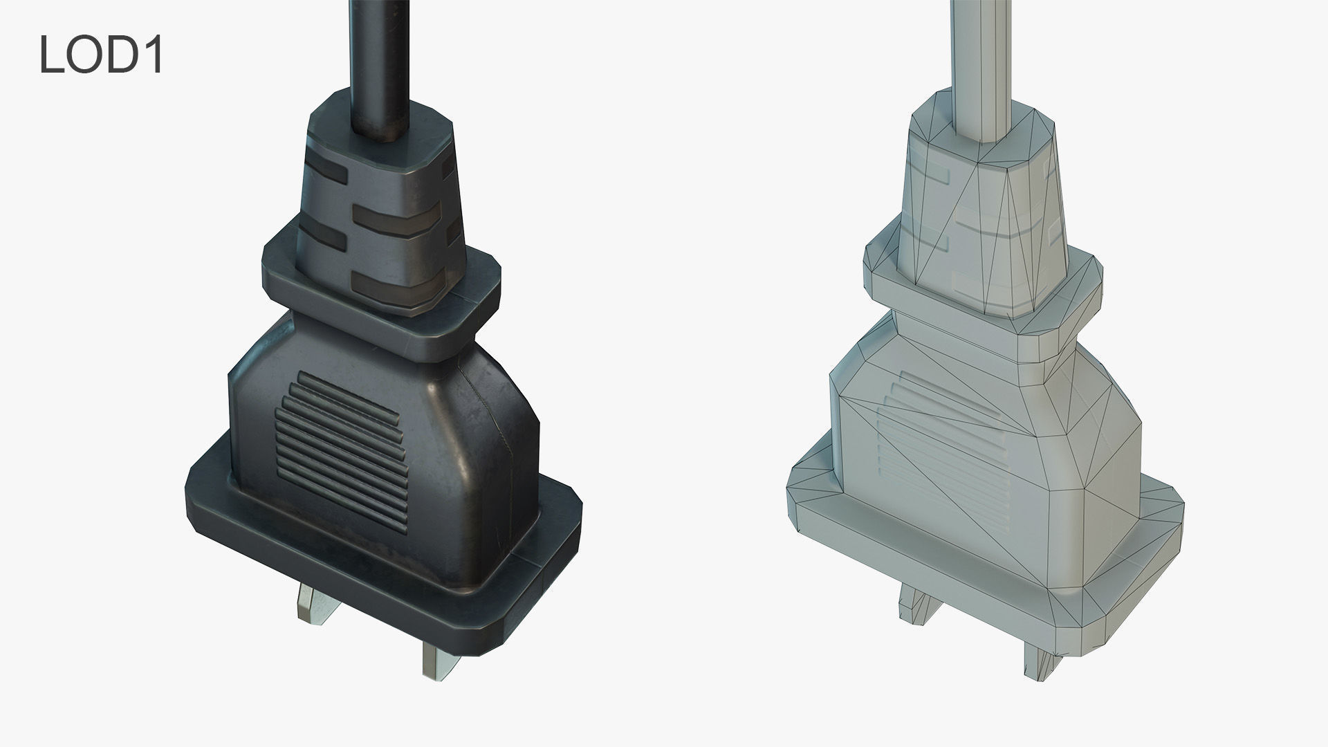 3D model Electrical Plug Type A VR / AR / low-poly | CGTrader