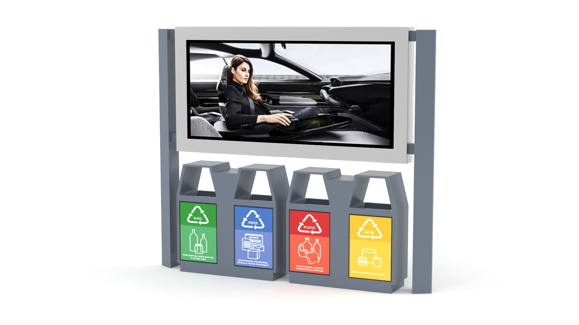 Trash Bin Led Light Box free 3D model | CGTrader