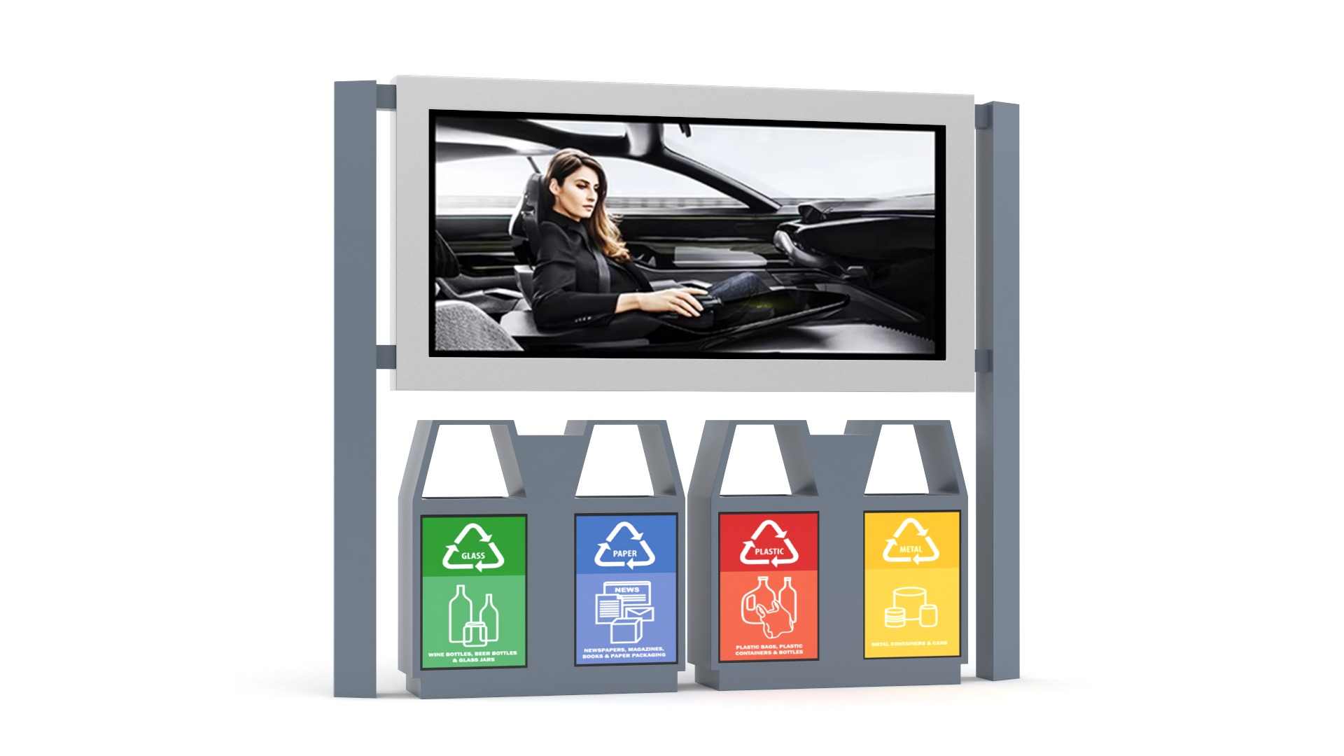 Trash Bin Led Light Box free 3D model | CGTrader