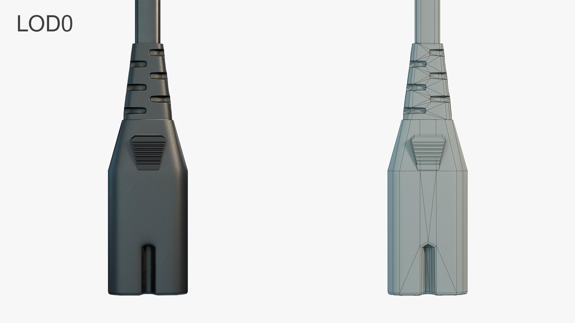3D model Power cord IEC C7 VR / AR / low-poly | CGTrader
