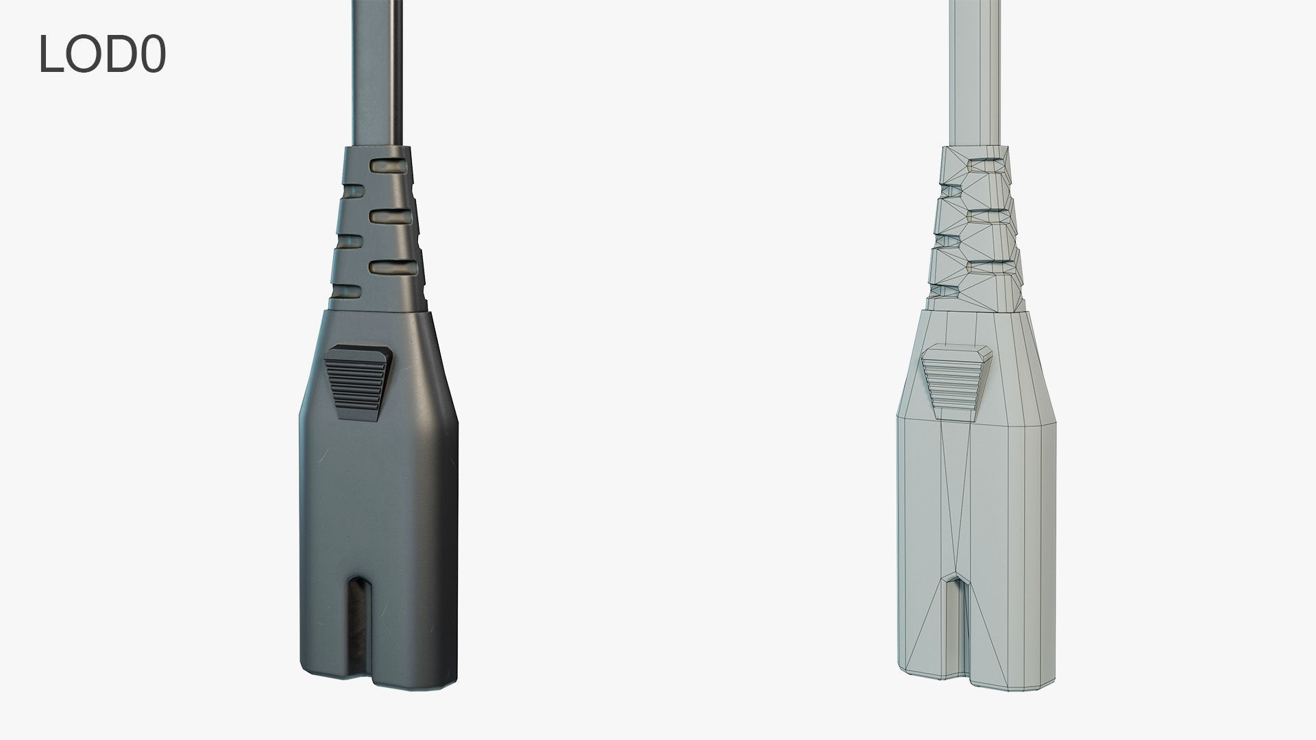 3D model Power cord IEC C7 VR / AR / low-poly | CGTrader