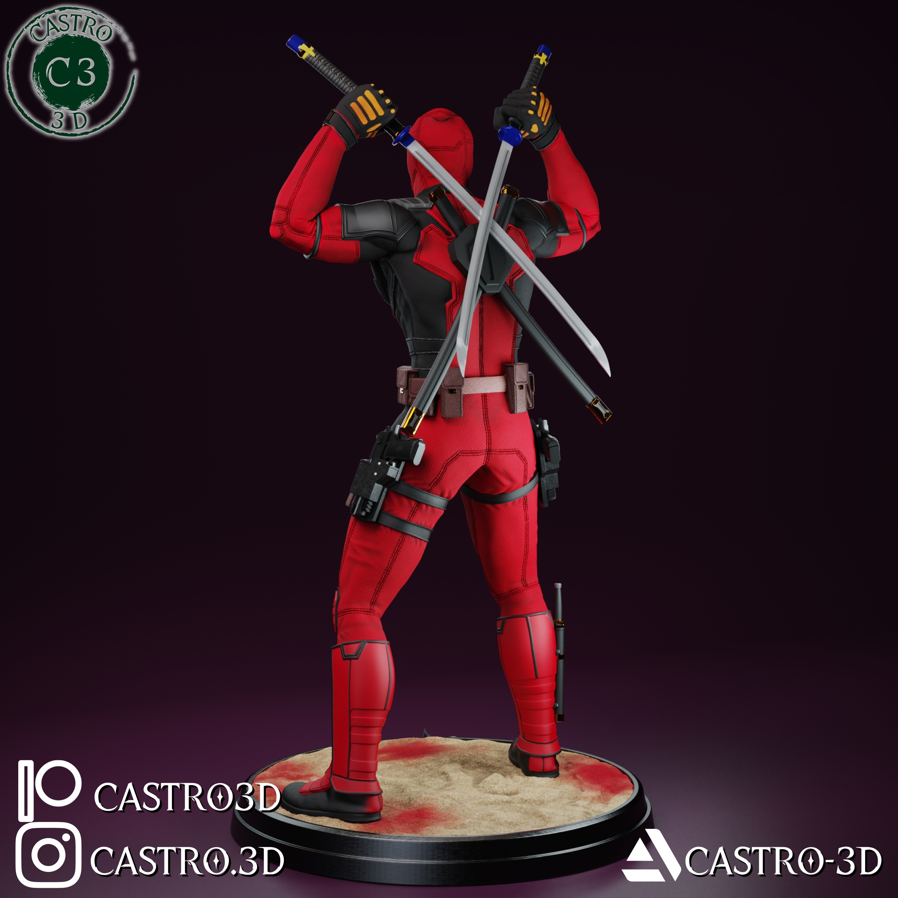 Deadpool - Deadpool and Wolverine fan art 3D model 3D printable | CGTrader