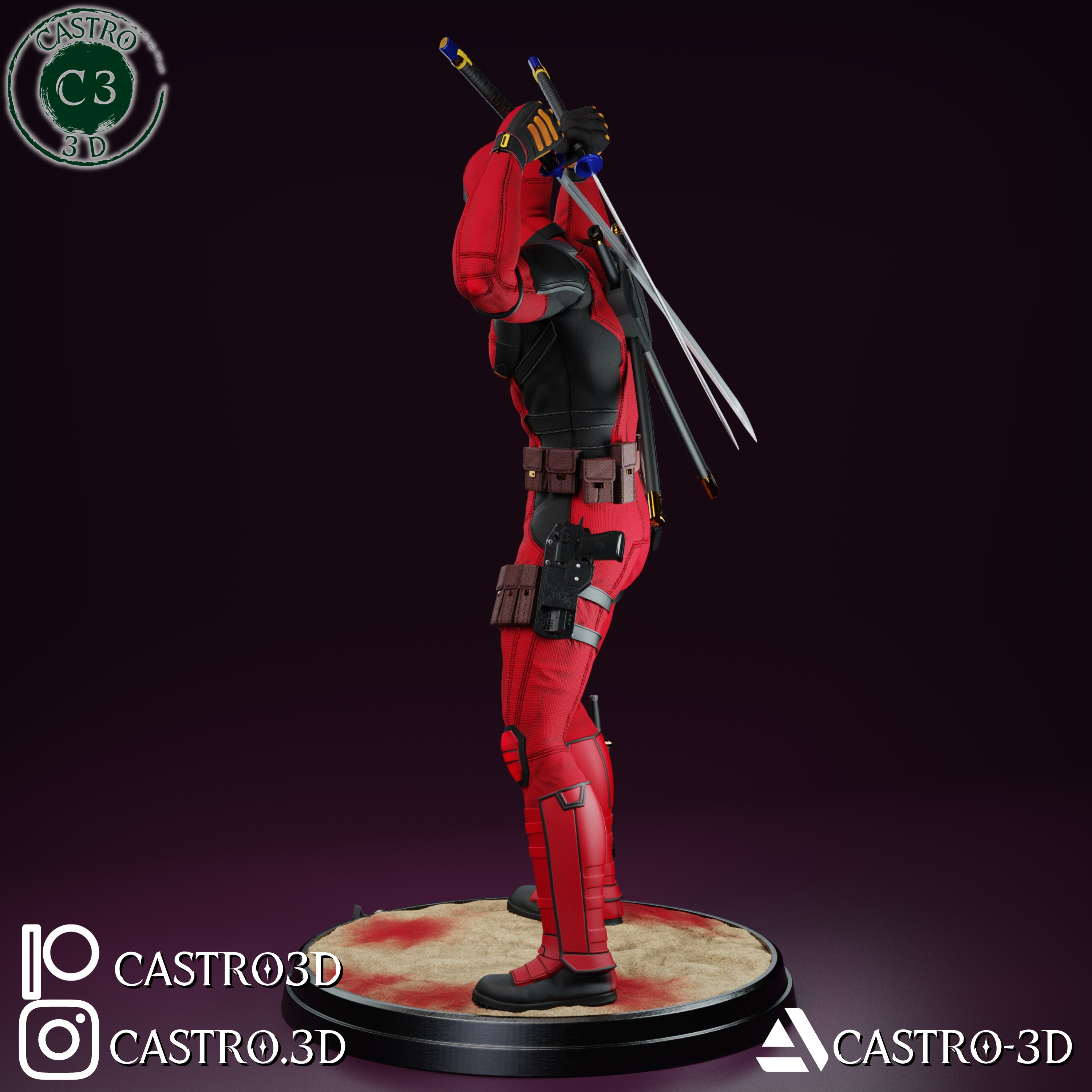 Deadpool - Deadpool and Wolverine fan art 3D model 3D printable | CGTrader
