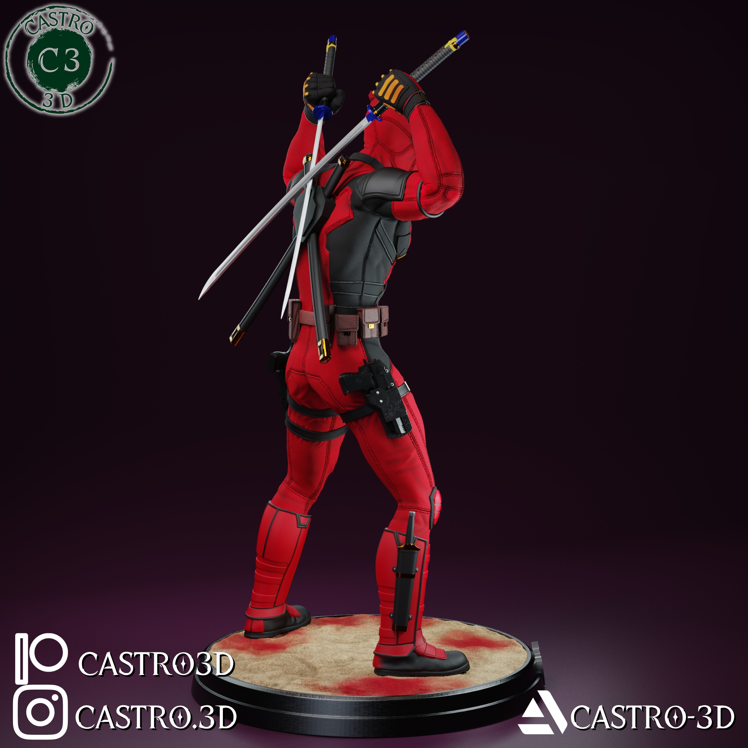 Deadpool - Deadpool and Wolverine fan art 3D model 3D printable | CGTrader