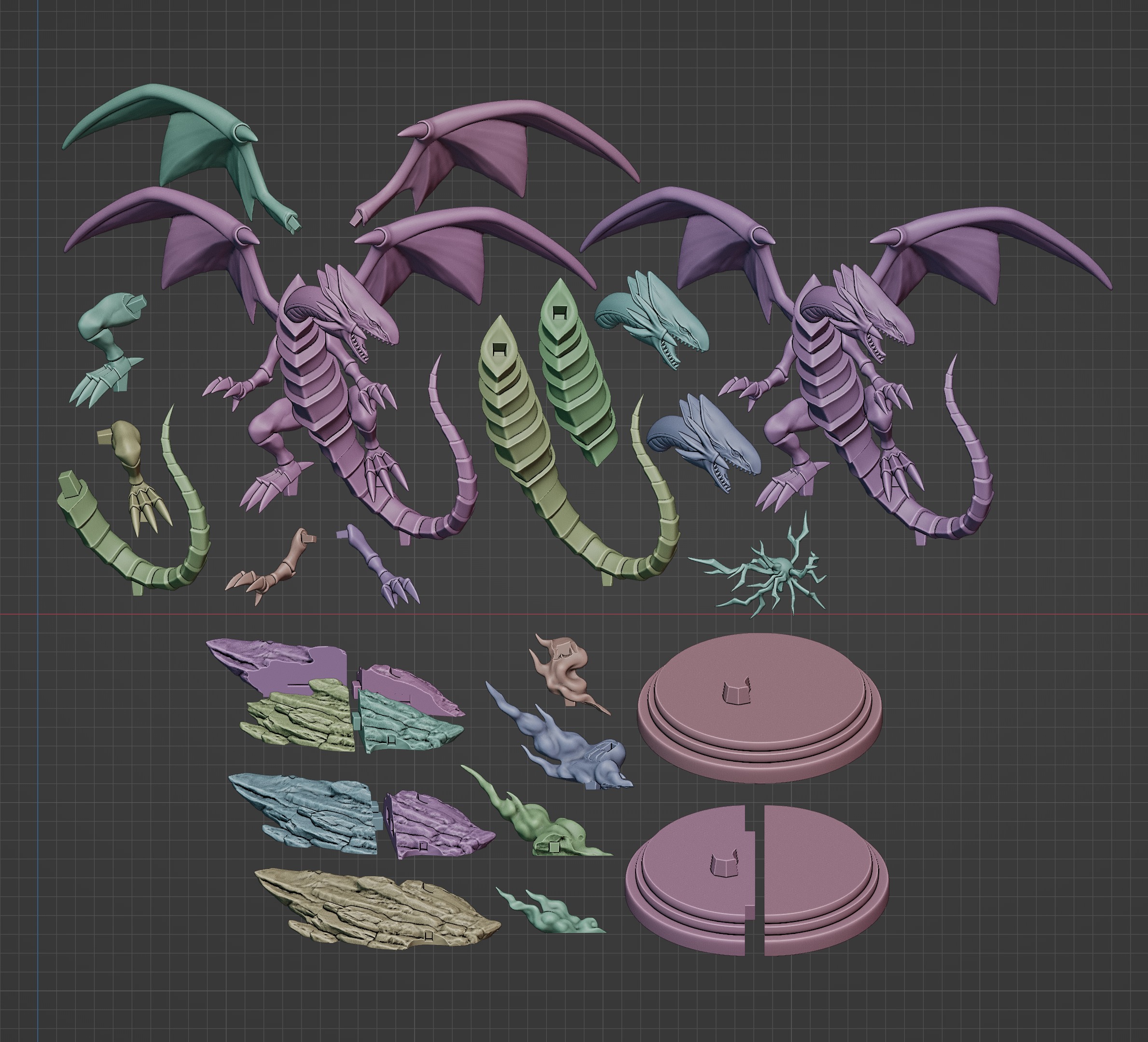 blue-eyes white dragon figure 3 - YU-GI-OH 3D model 3D printable | CGTrader