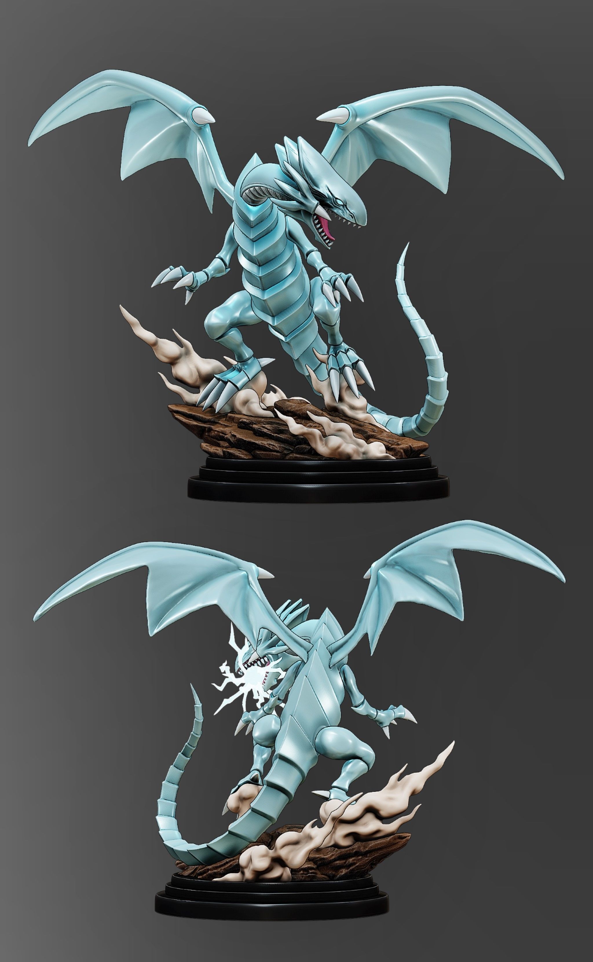blue-eyes white dragon figure 3 - YU-GI-OH 3D model 3D printable | CGTrader