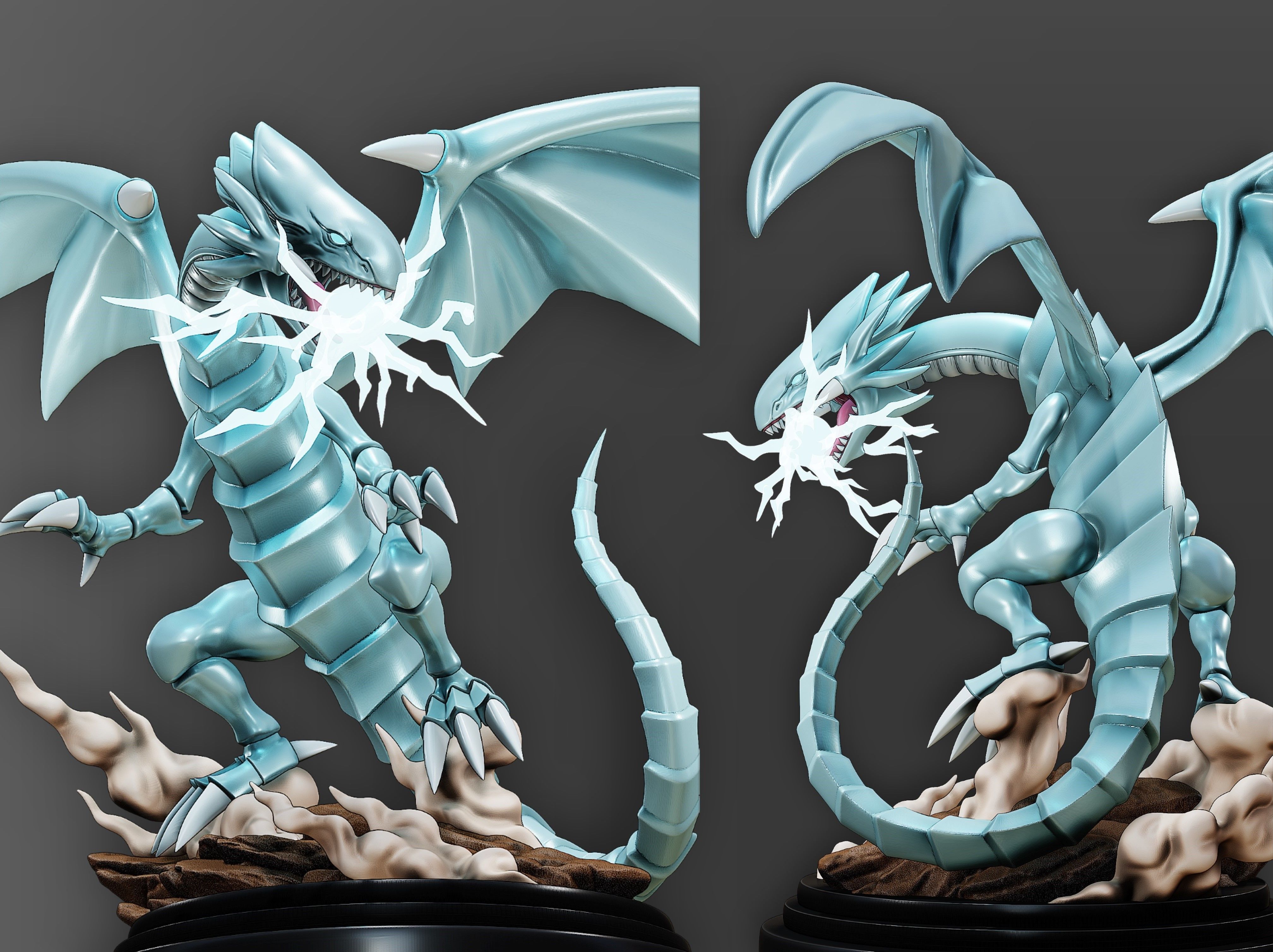 blue-eyes white dragon figure 3 - YU-GI-OH 3D model 3D printable | CGTrader