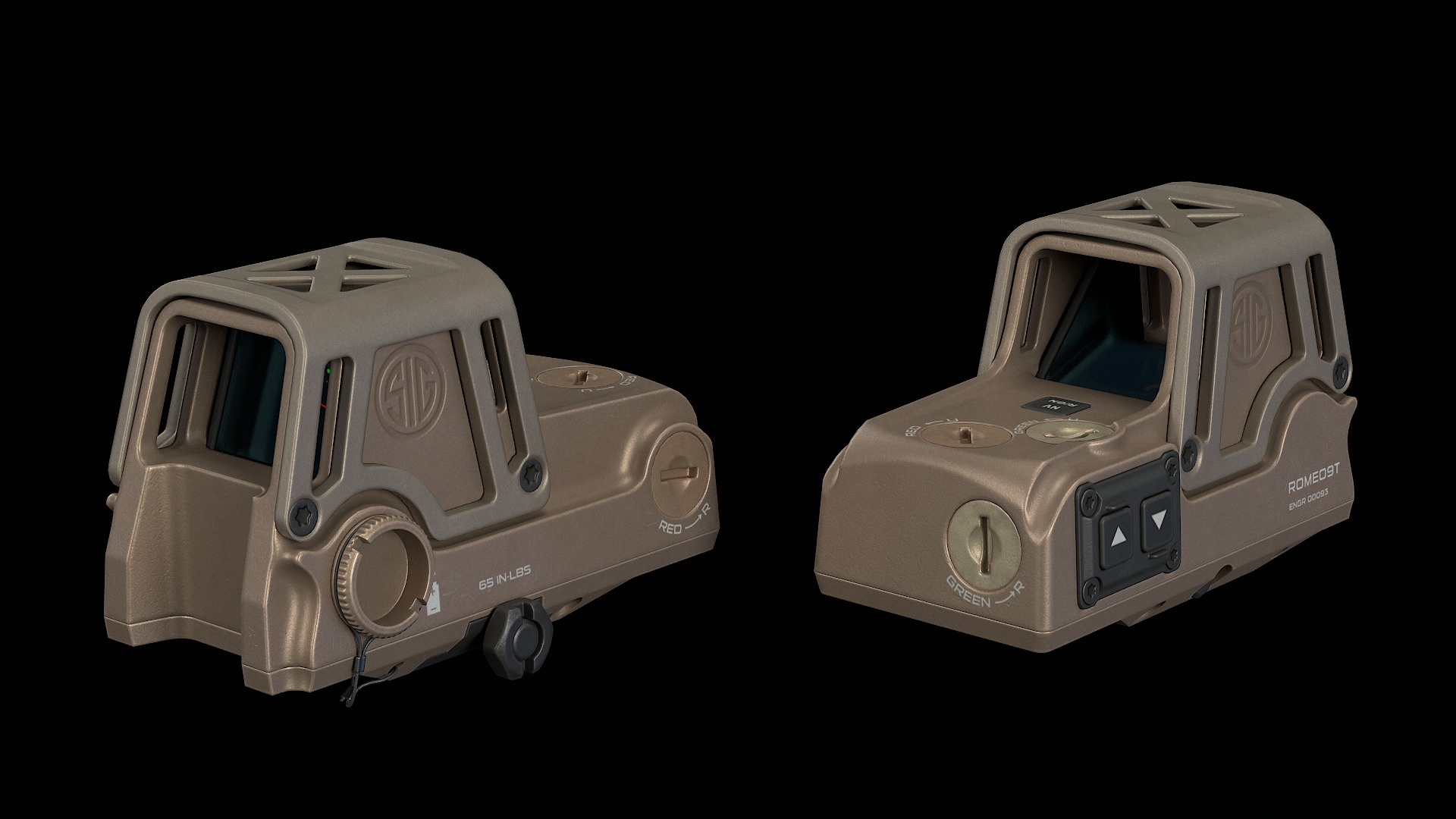 3D model SIG Sauer ROMEO9T Red Dot VR / AR / low-poly | CGTrader