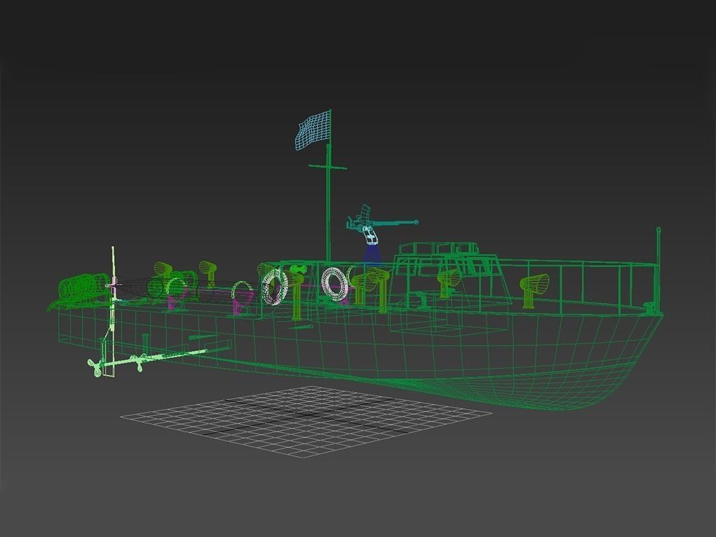 Mitsubishi T14 torpedo boat free 3D model | CGTrader