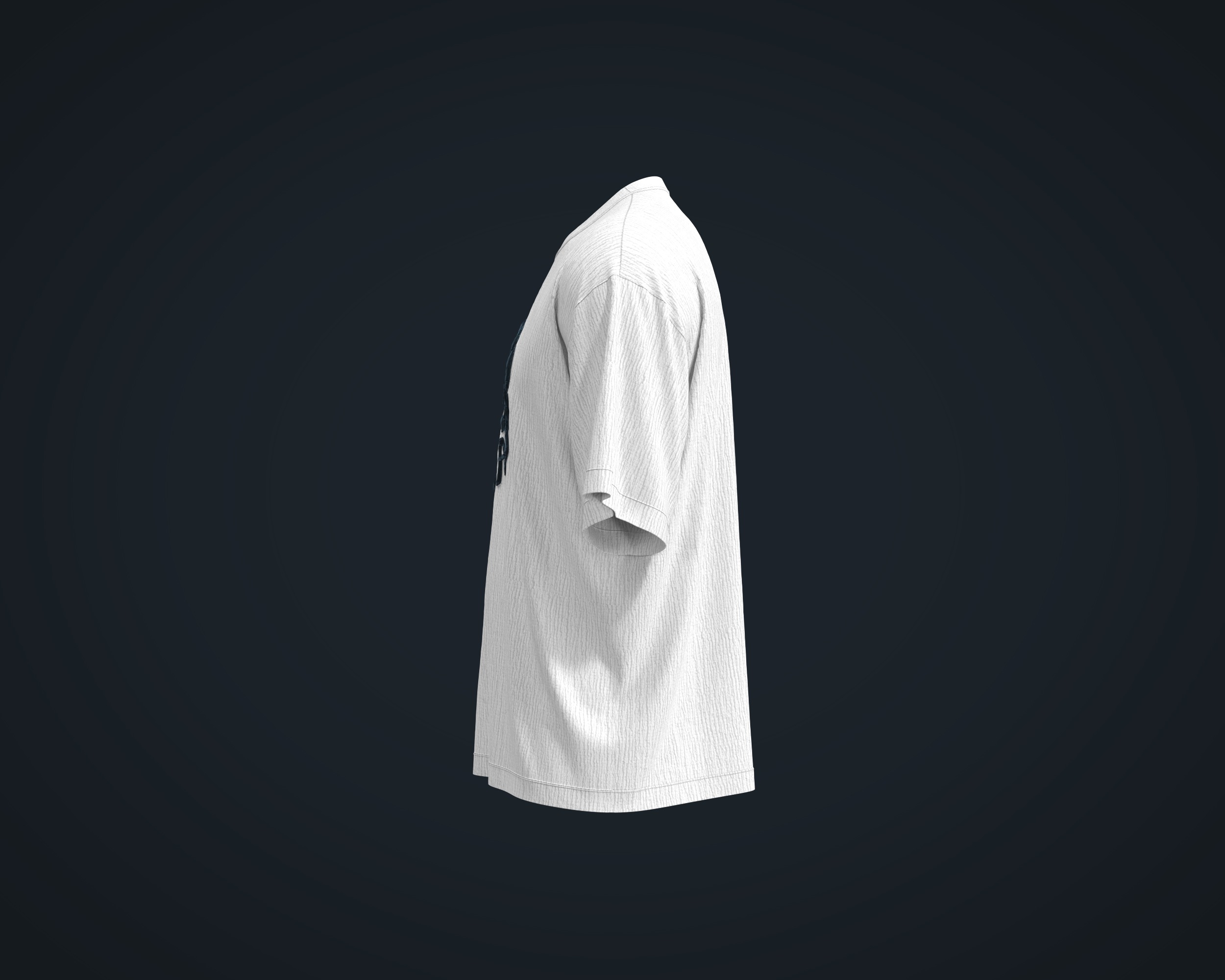 Mens T-Shirt with Crinkled fabric and Embossed Texture 3D model | CGTrader