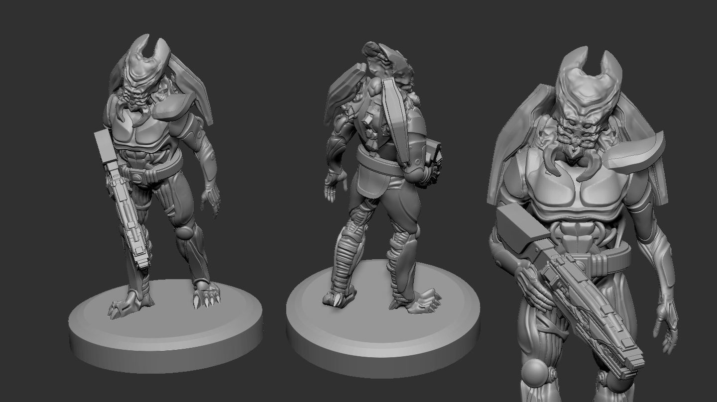 Alien Warrior A free 3D model 3D printable | CGTrader