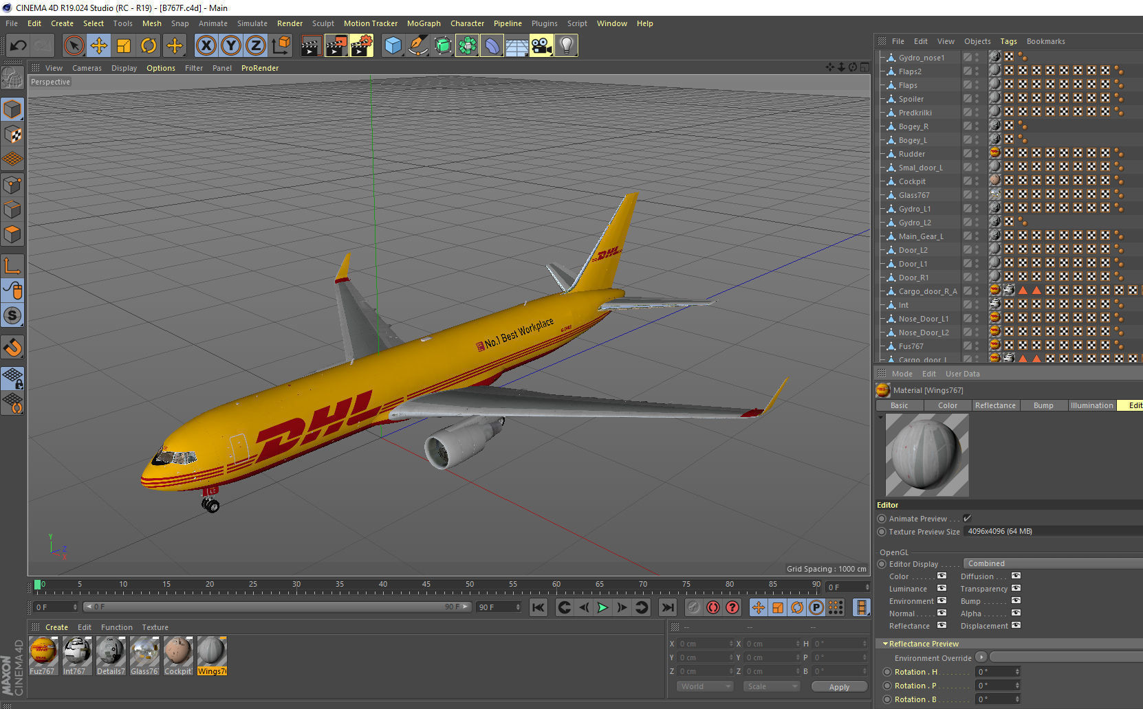 Boeing 767 300F 3D model | CGTrader