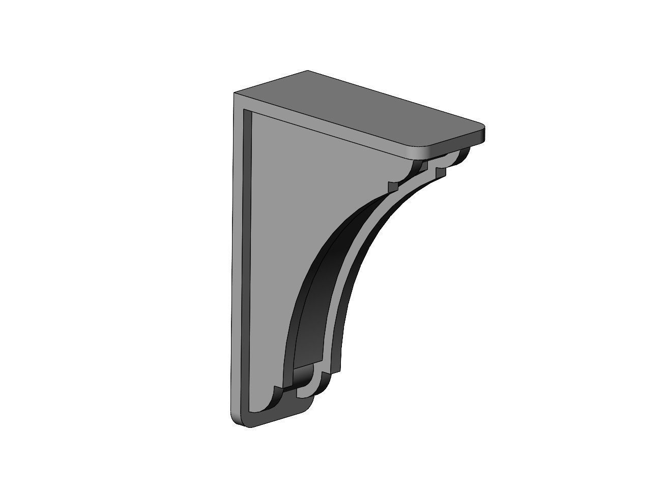 Stepped wall shelf bracket and corbel 3D model 3D printable | CGTrader