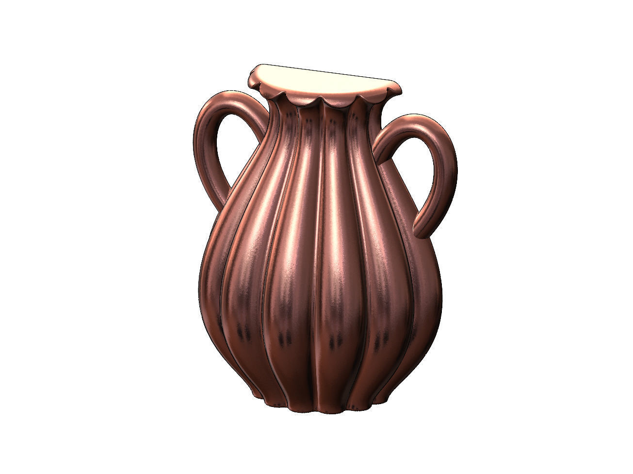 Half ribbed vase shaped wall shelf bracket and corbel 3D model 3D ...