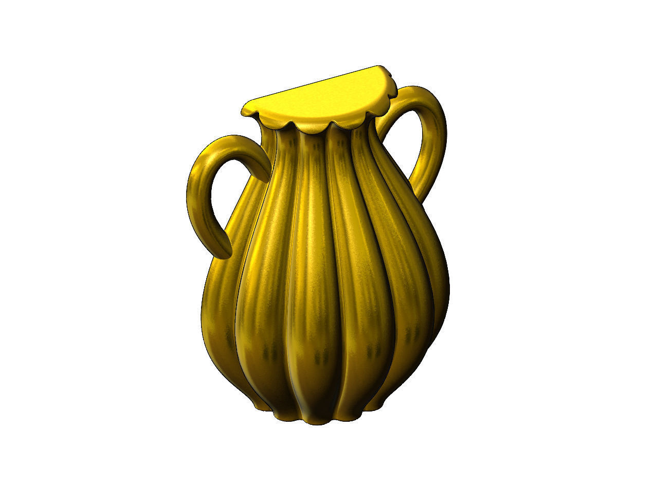 Half ribbed vase shaped wall shelf bracket and corbel 3D model 3D ...