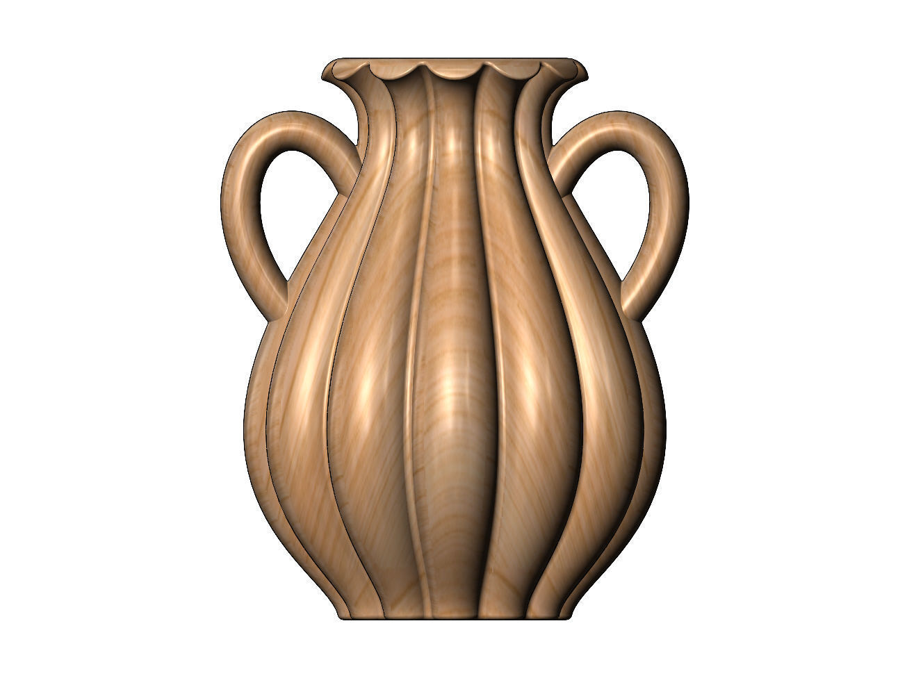 Half ribbed vase shaped wall shelf bracket and corbel 3D model 3D ...