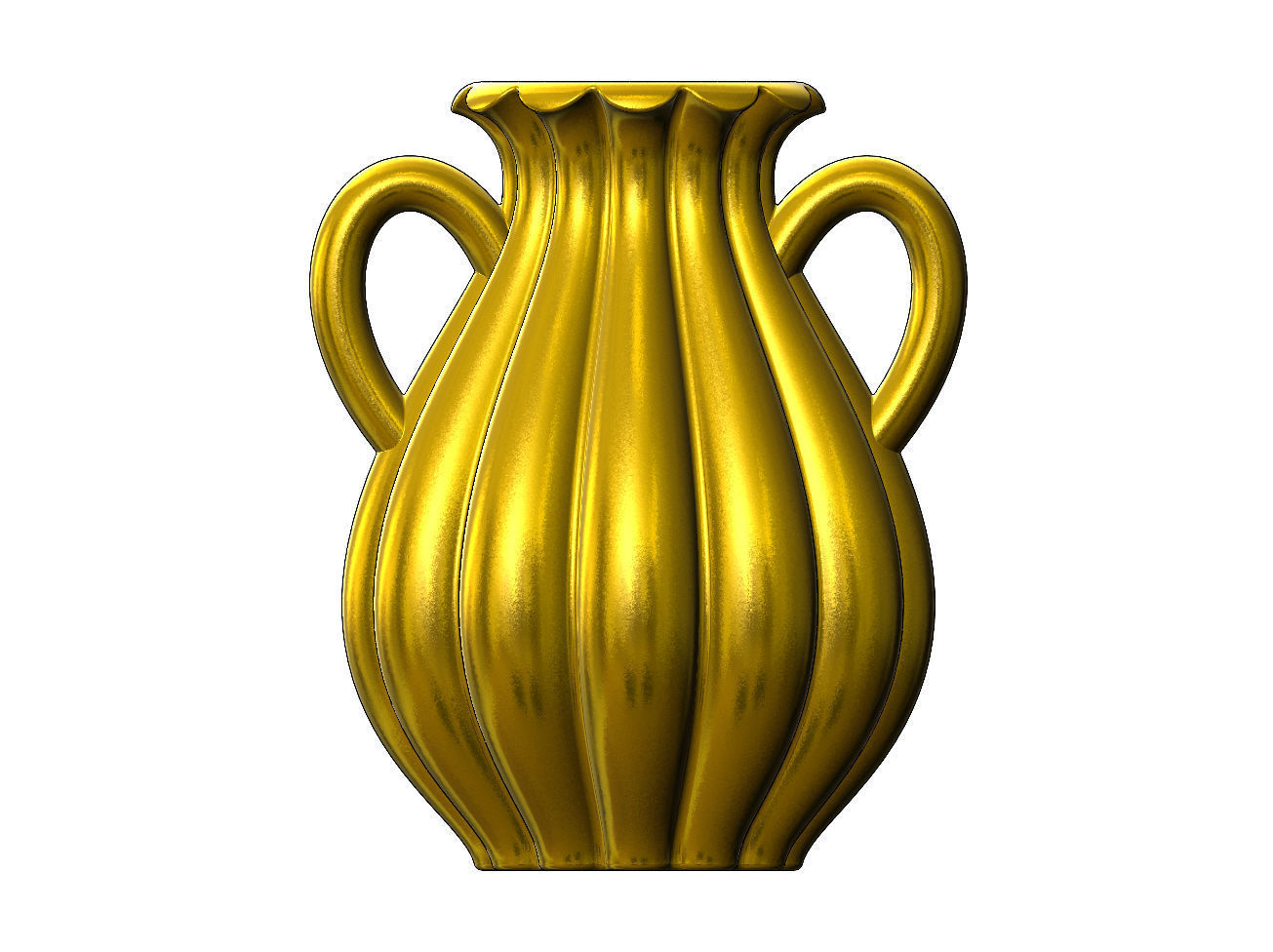 Half ribbed vase shaped wall shelf bracket and corbel 3D model 3D ...
