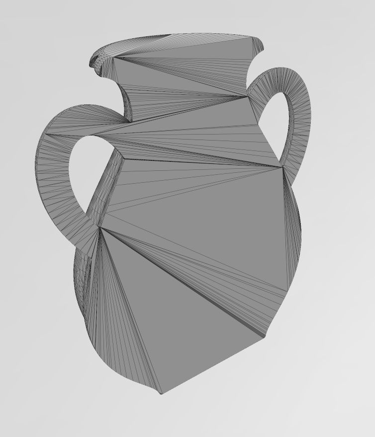 Half ribbed vase shaped wall shelf bracket and corbel 3D model 3D ...